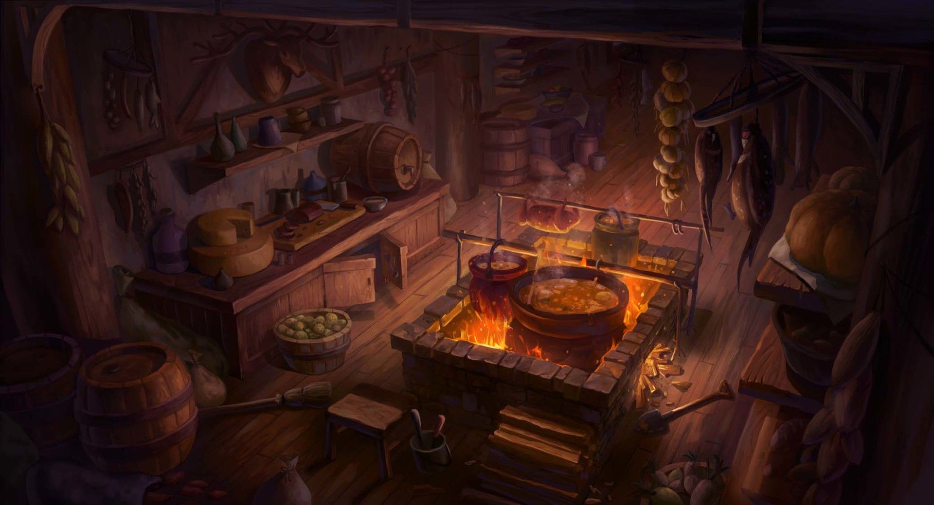 Medieval Kitchen by Heewon Jang | Scrolller