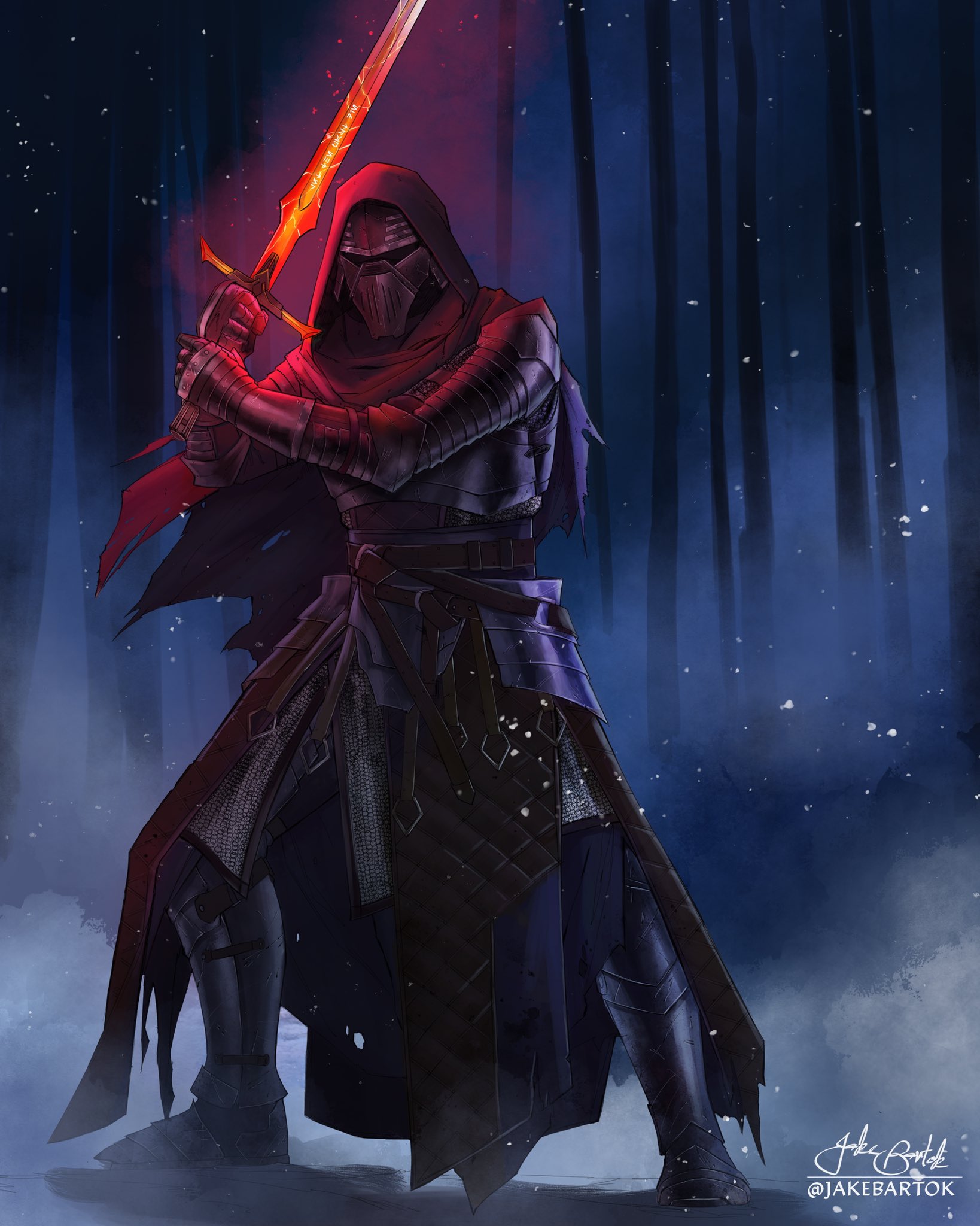 Medieval Kylo Ren, by Jake Bartok | Scrolller