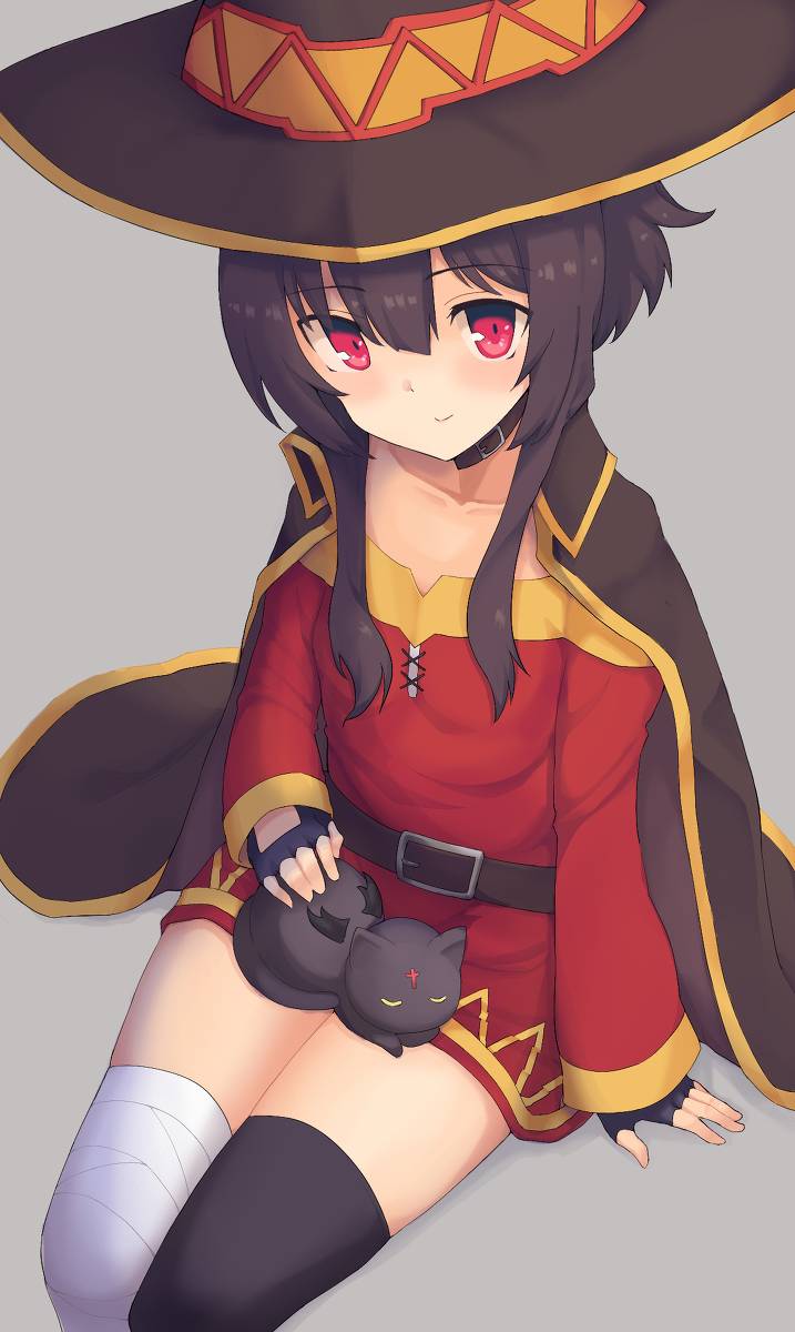 Megumin with Chomusuke on her lap | Scrolller