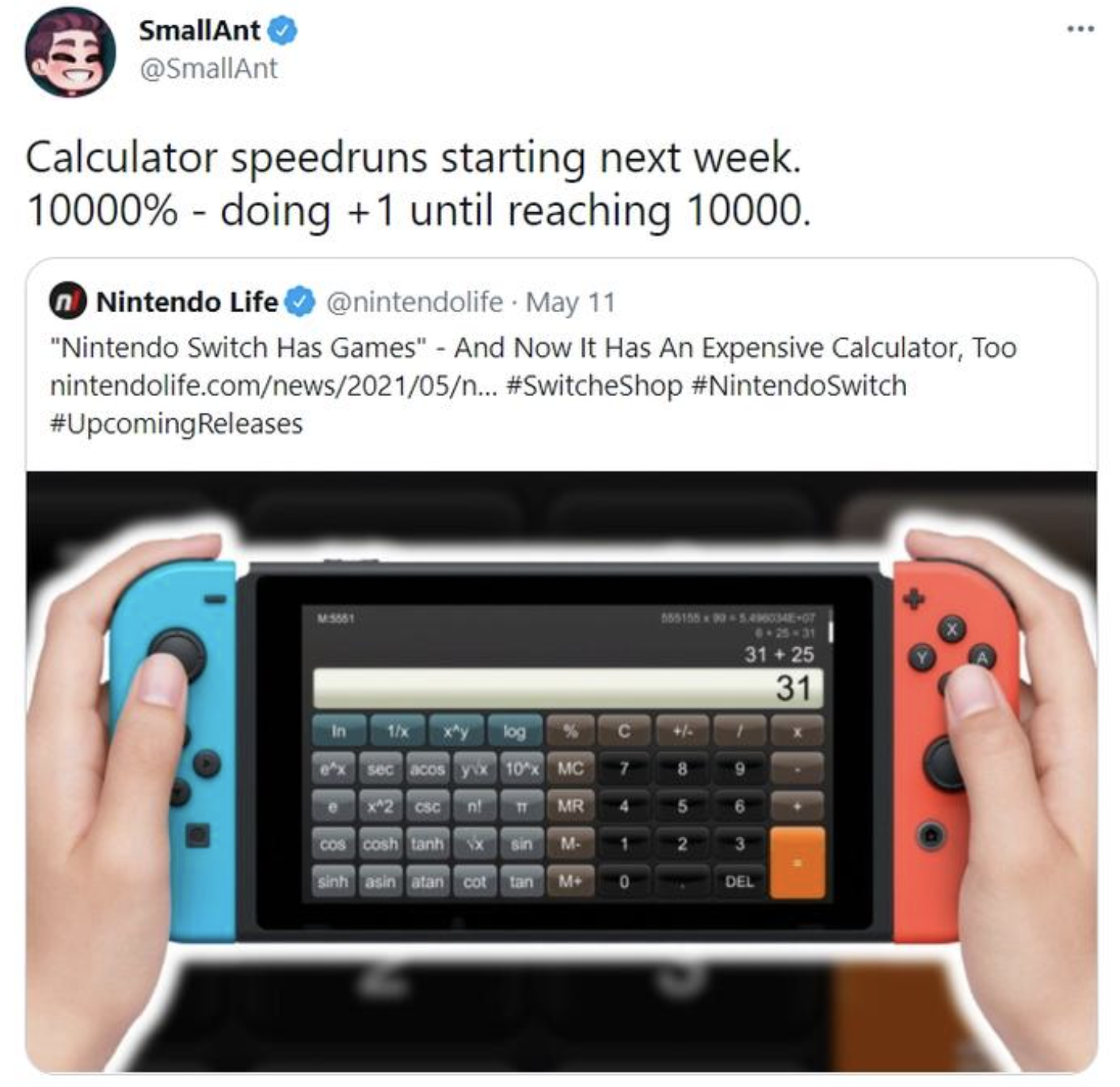 [Meme Of The Day] Nintendo Switch Calculator | Scrolller