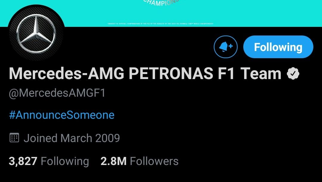 Mercedes admin appears to be tired of all the questions about the driver announcement. | Scrolller