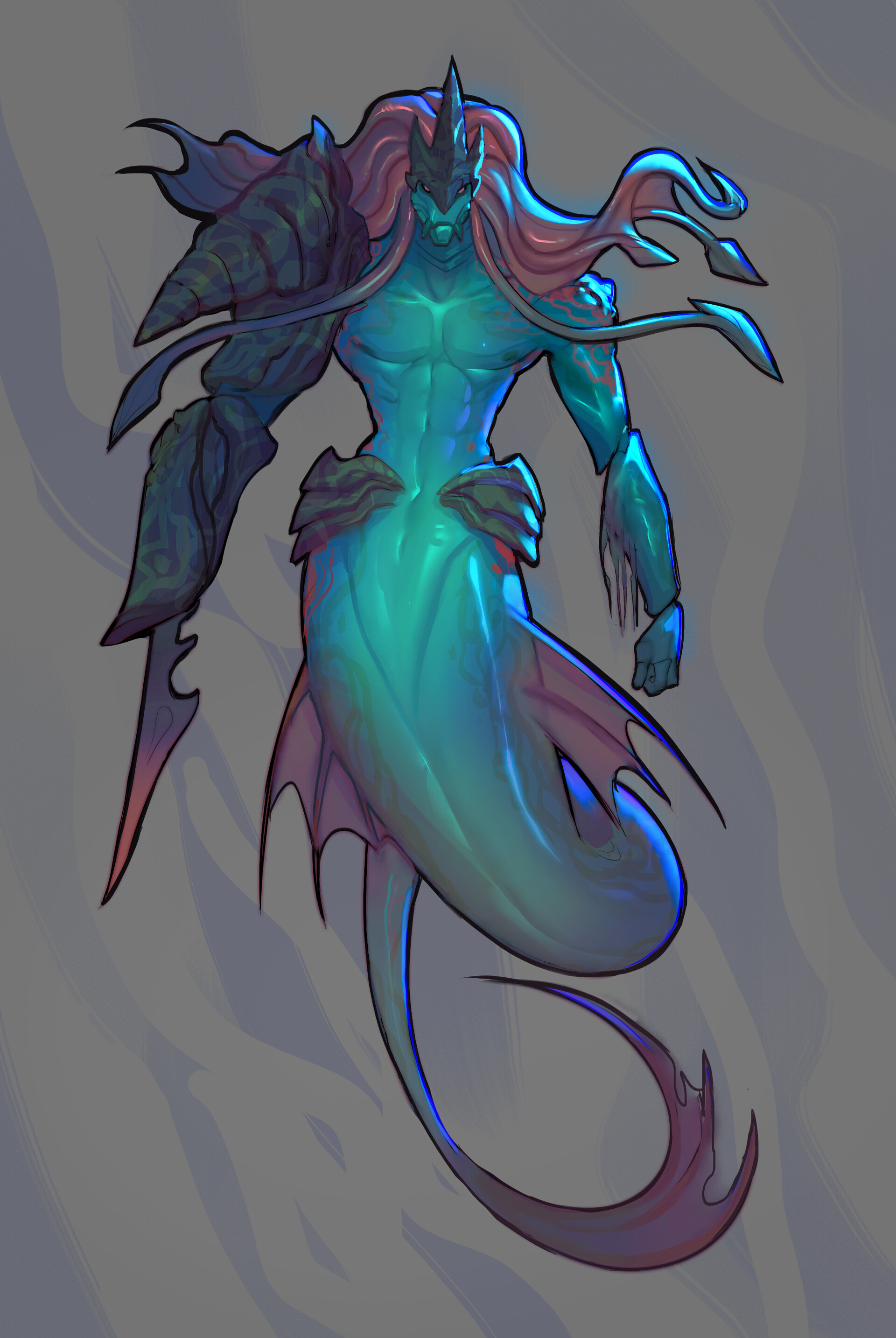 Merman Warrior by Bianca Augusta | Scrolller