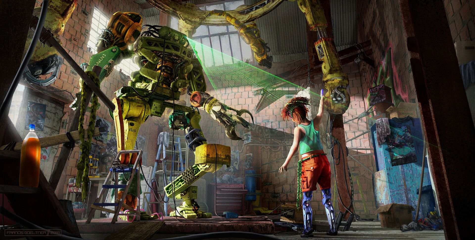 Merry Mini Mech Mechanic by Francis Goeltner | Scrolller