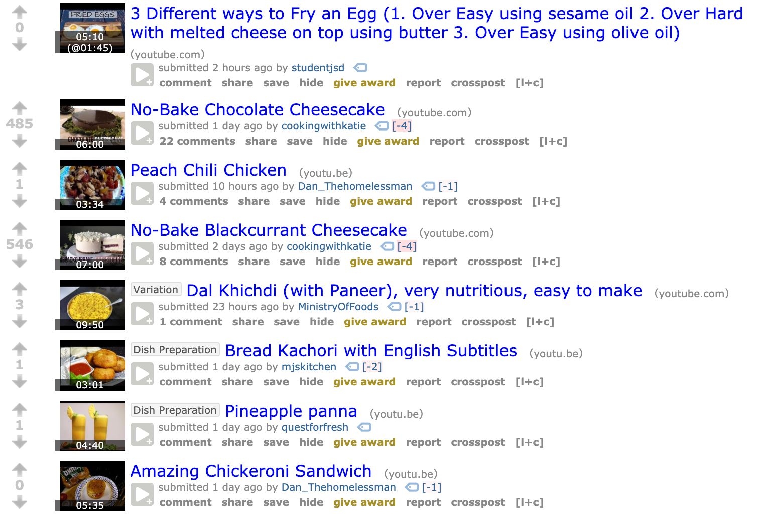 META: Mods, is this a YouTube recipe spam sub or one for actual food hacks? | Scrolller