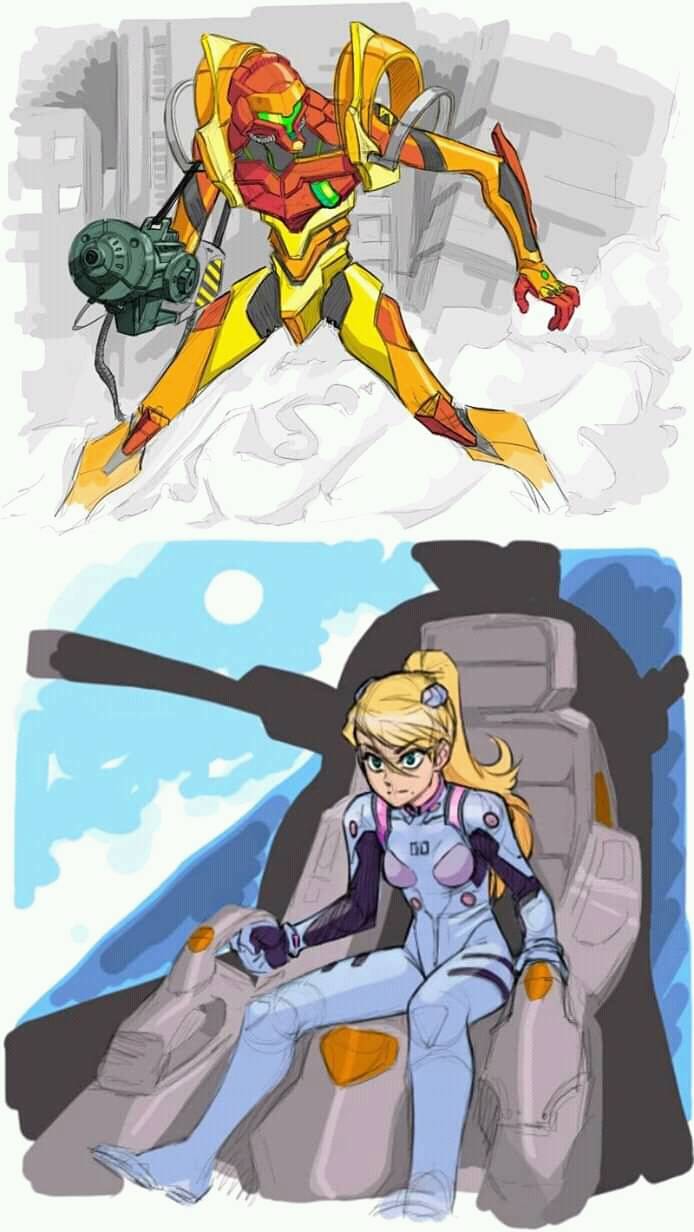 Metroid x evangelion | Scrolller