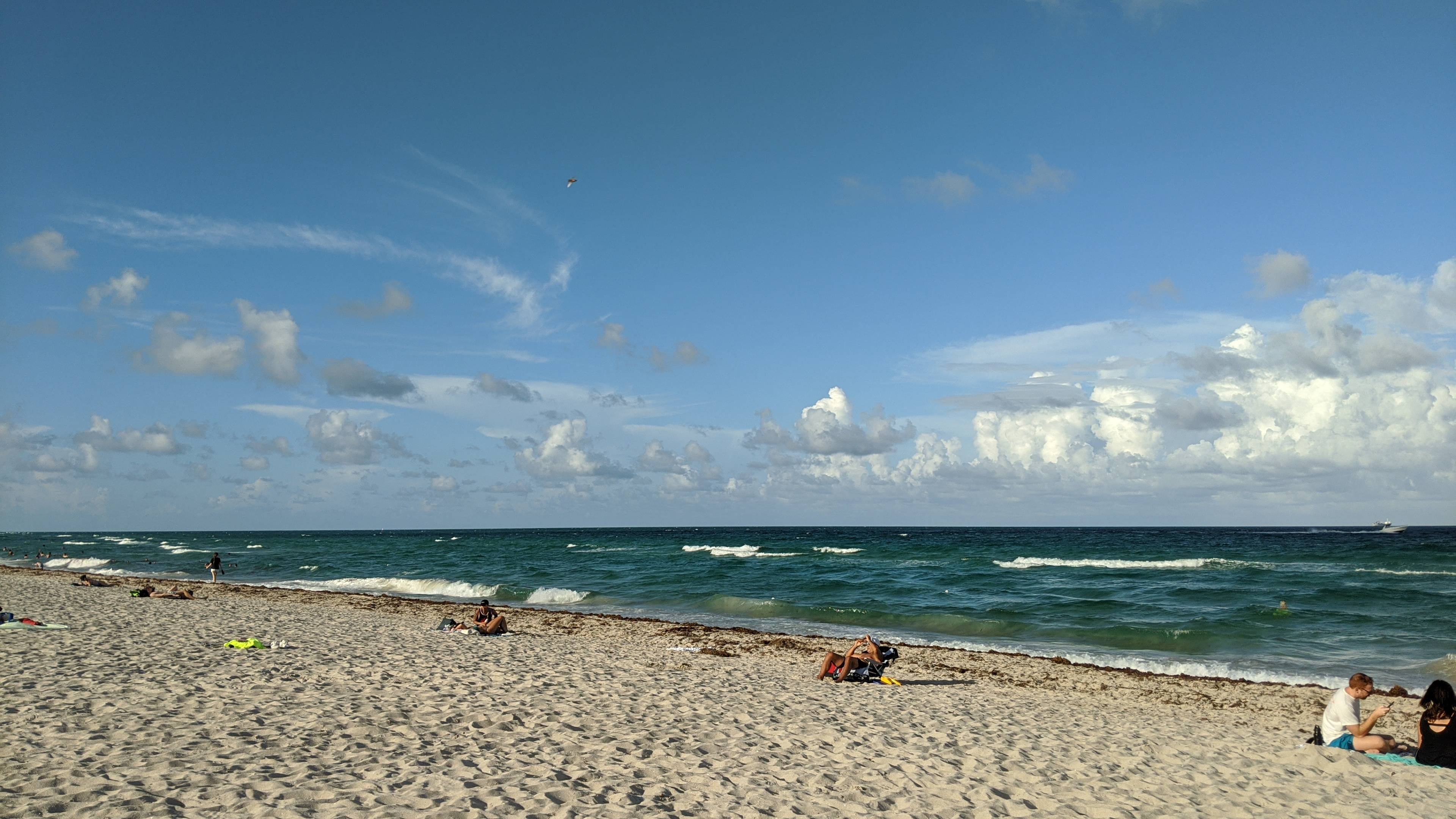 Miami Beach, earlier today. | Scrolller