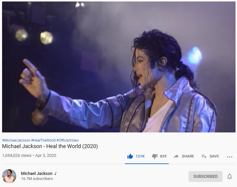 "Michael Jacksons legacy has been purged", they claim. Just look at that like ratio | Scrolller