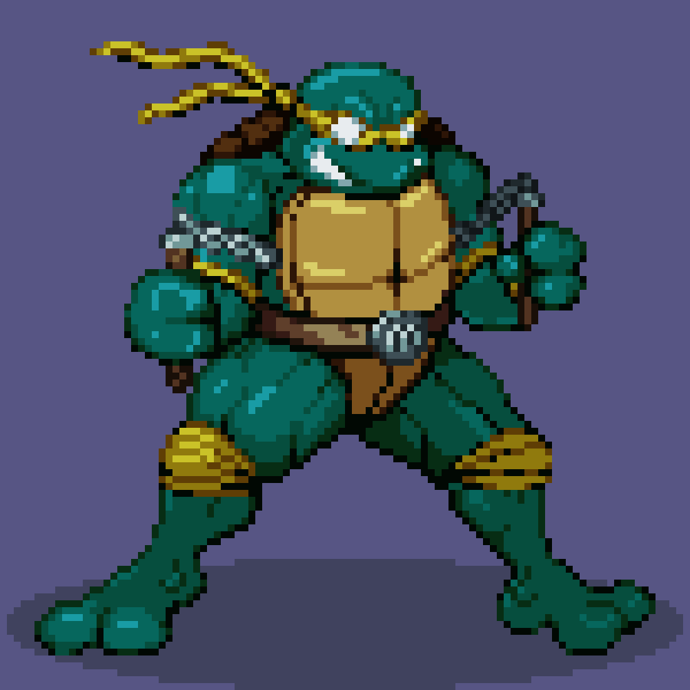 Michelangelo -Teenage Mutant Ninja Turtles - Pixel Art | Scrolller