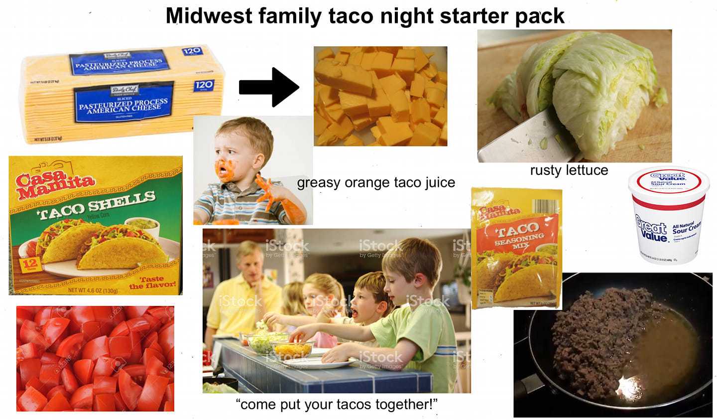Midwest family taco night starter pack | Scrolller