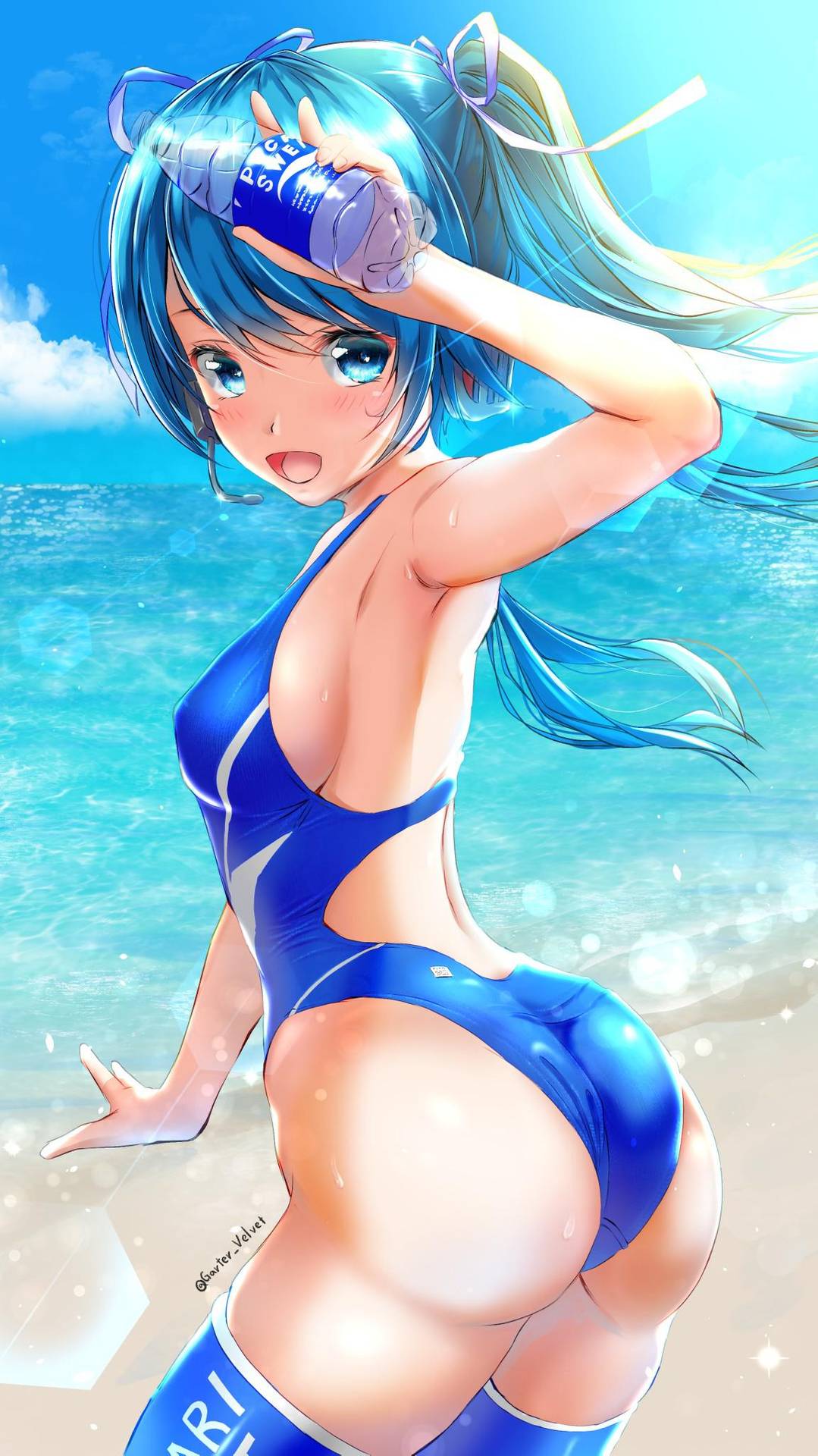 Miku at the Beach (by Garter_velvet) [Vocaloid] | Scrolller