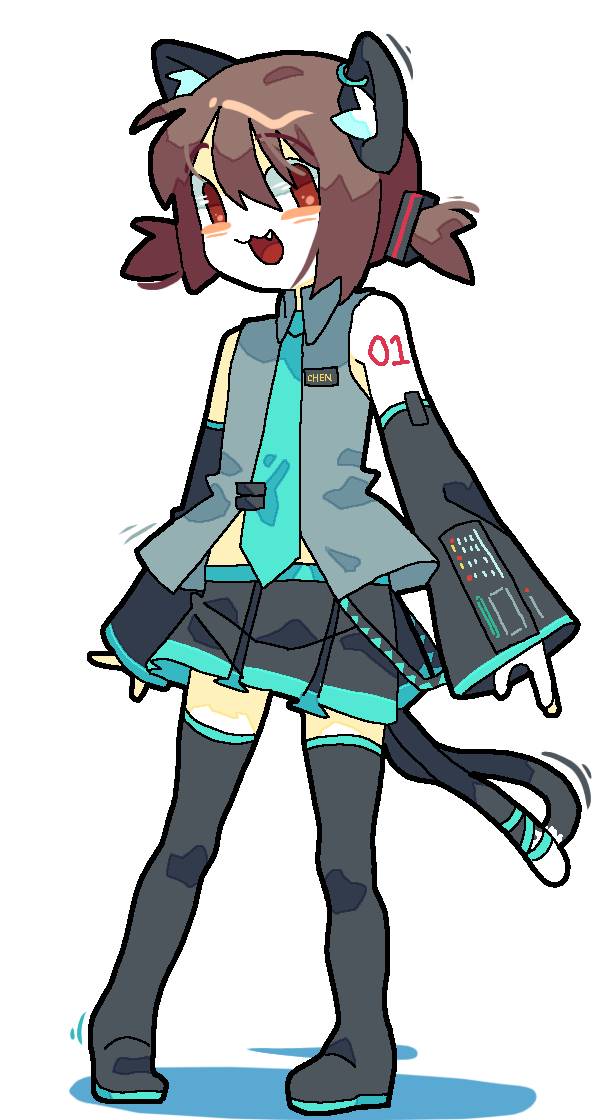 miku redraw but it's chen because I can | Scrolller