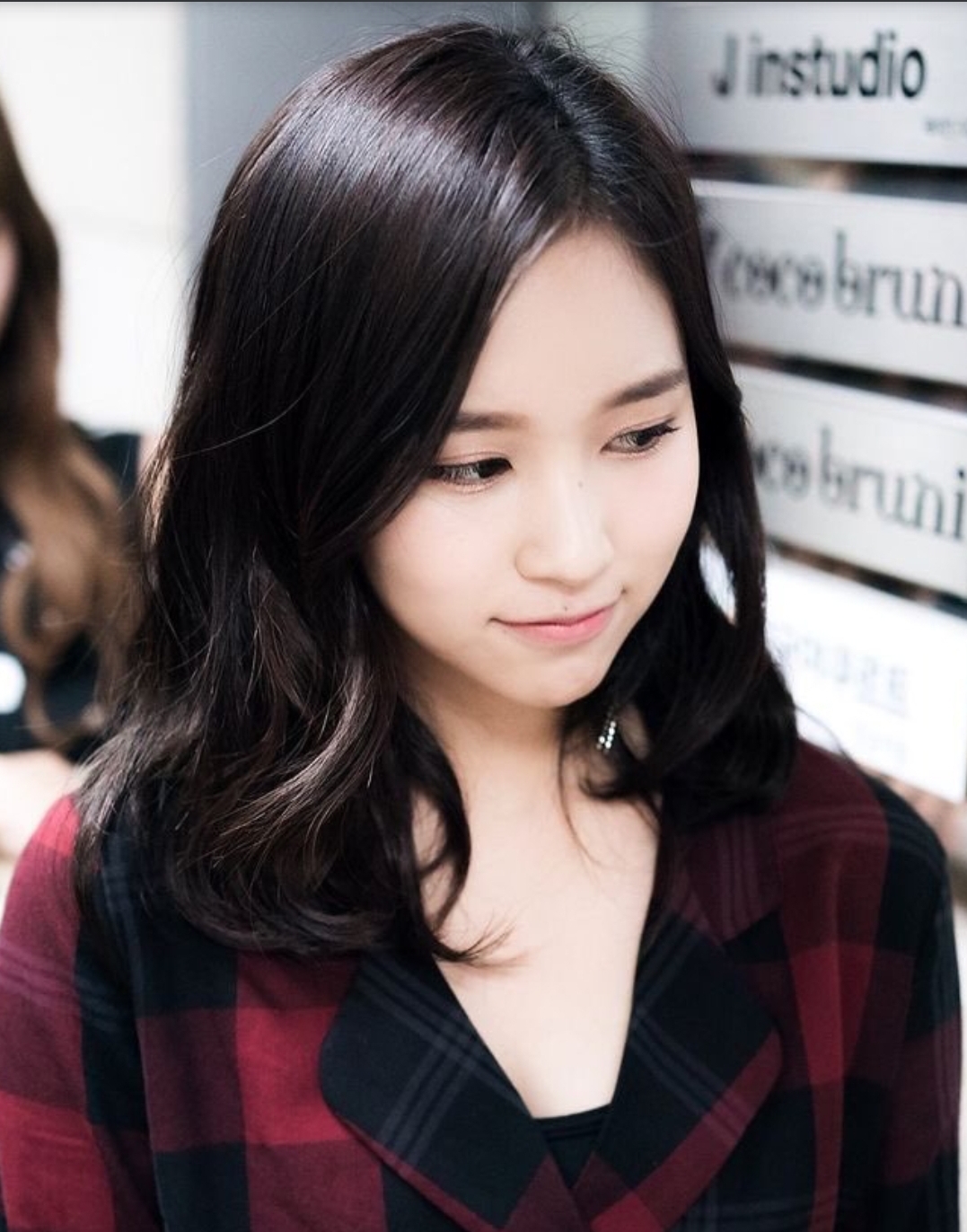 Mina - red plaid top, close up | Scrolller