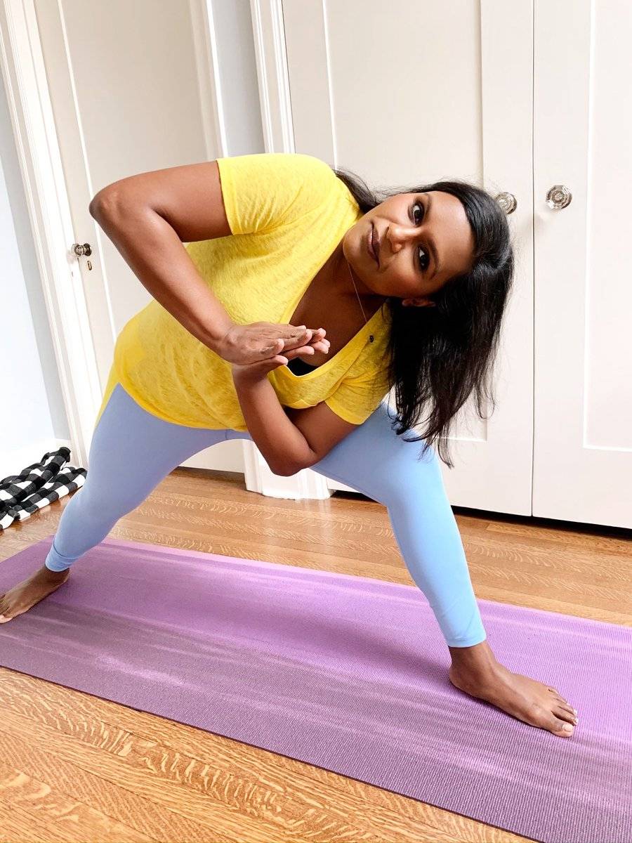 Mindy looking cute doing yoga | Scrolller