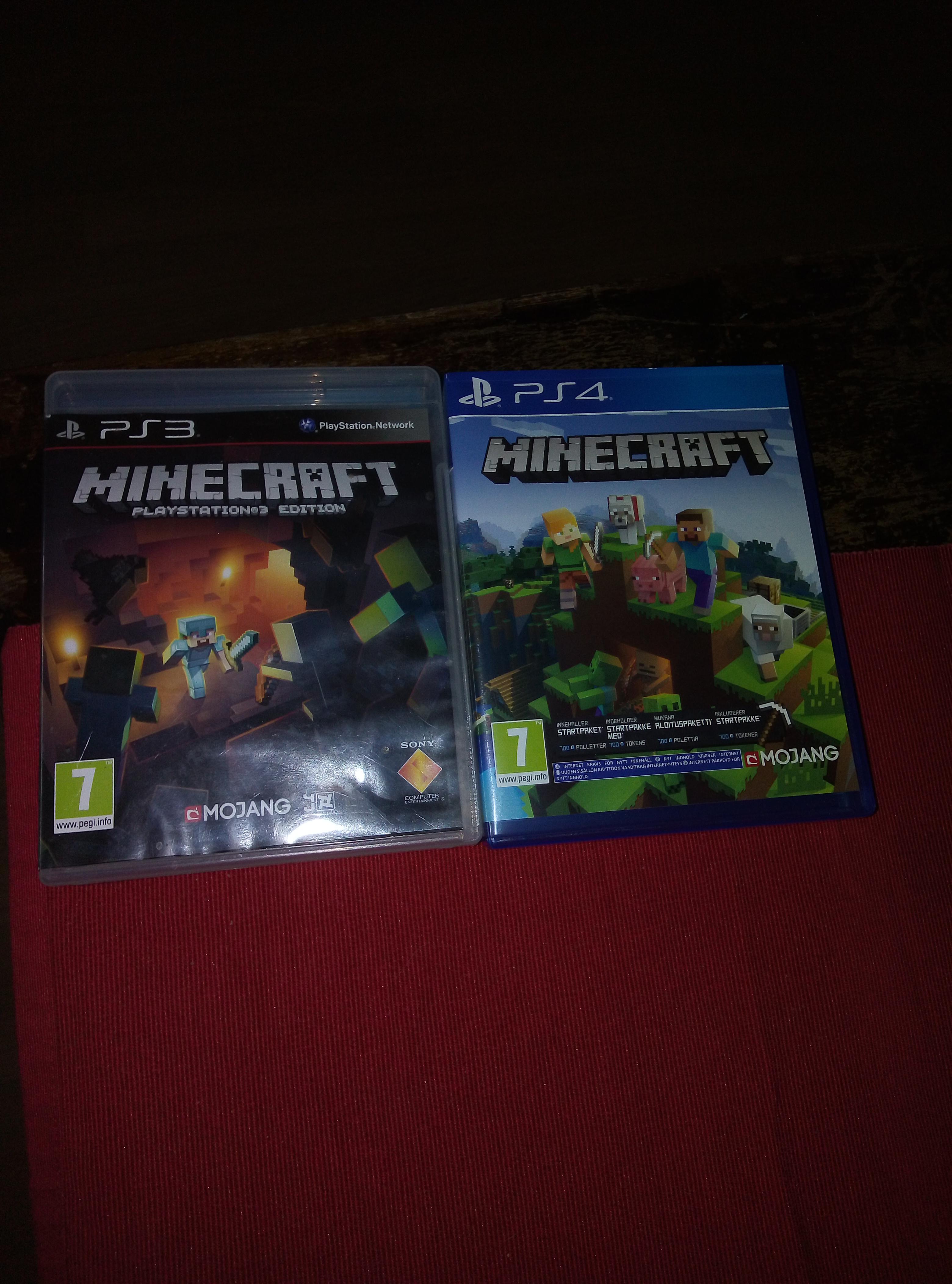Minecraft ps3 and ps4 before and after covers | Scrolller