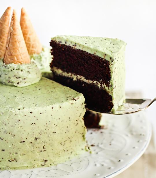 Mint Chocolate Chip Cake [540x615] | Scrolller