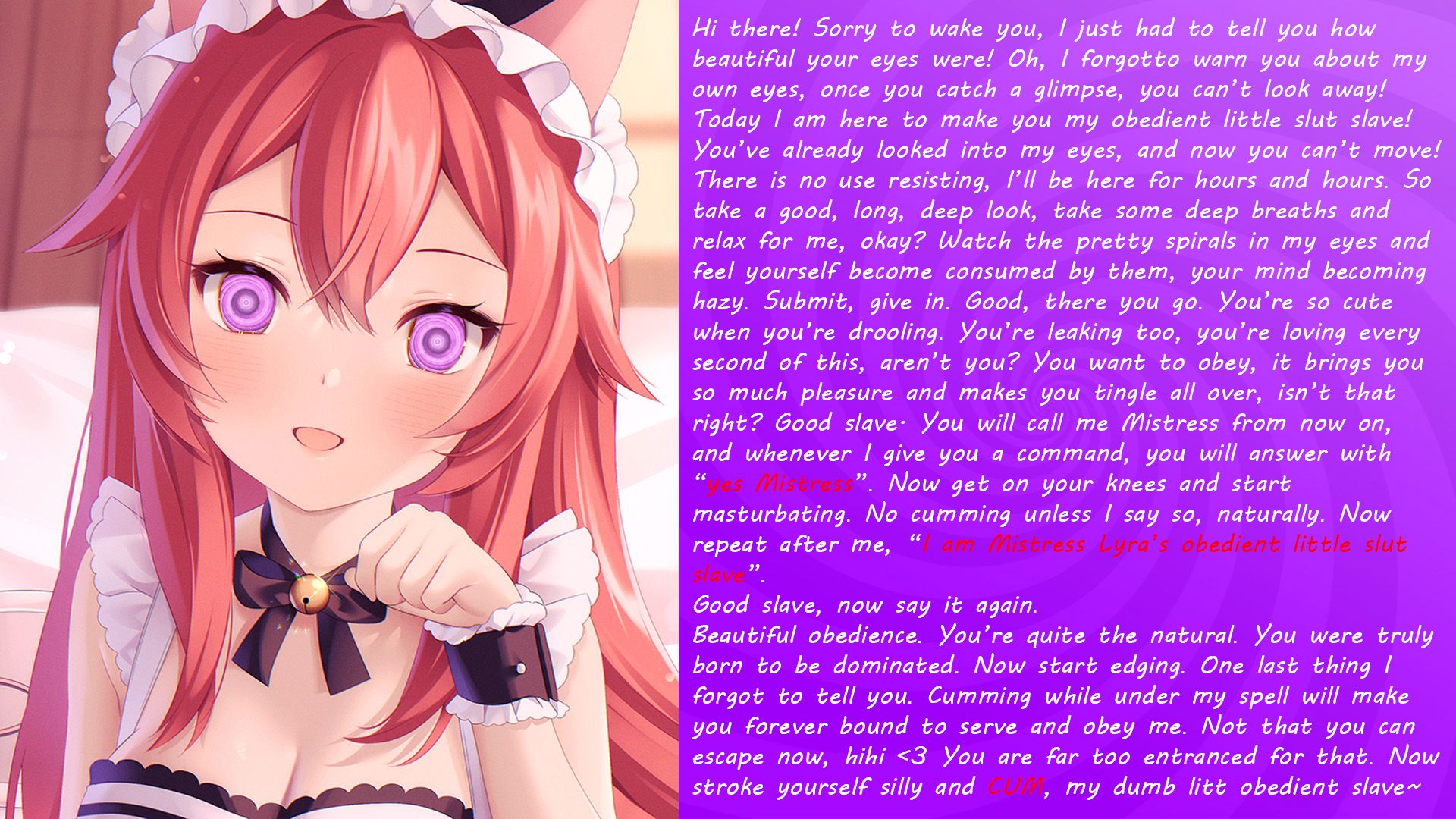 Mistress Lyra hypnotizes you into an obedient slut slave ️ [Hypnosis] [Mind Control] [Femdom ...