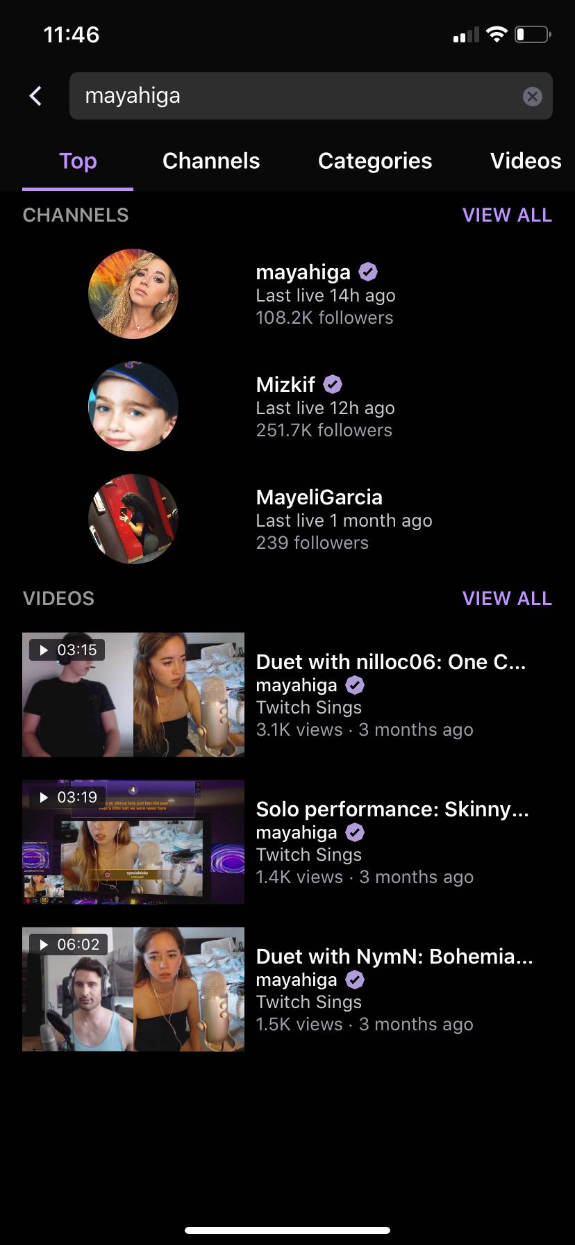 Mizkif shows up when you search Mayahiga! | Scrolller