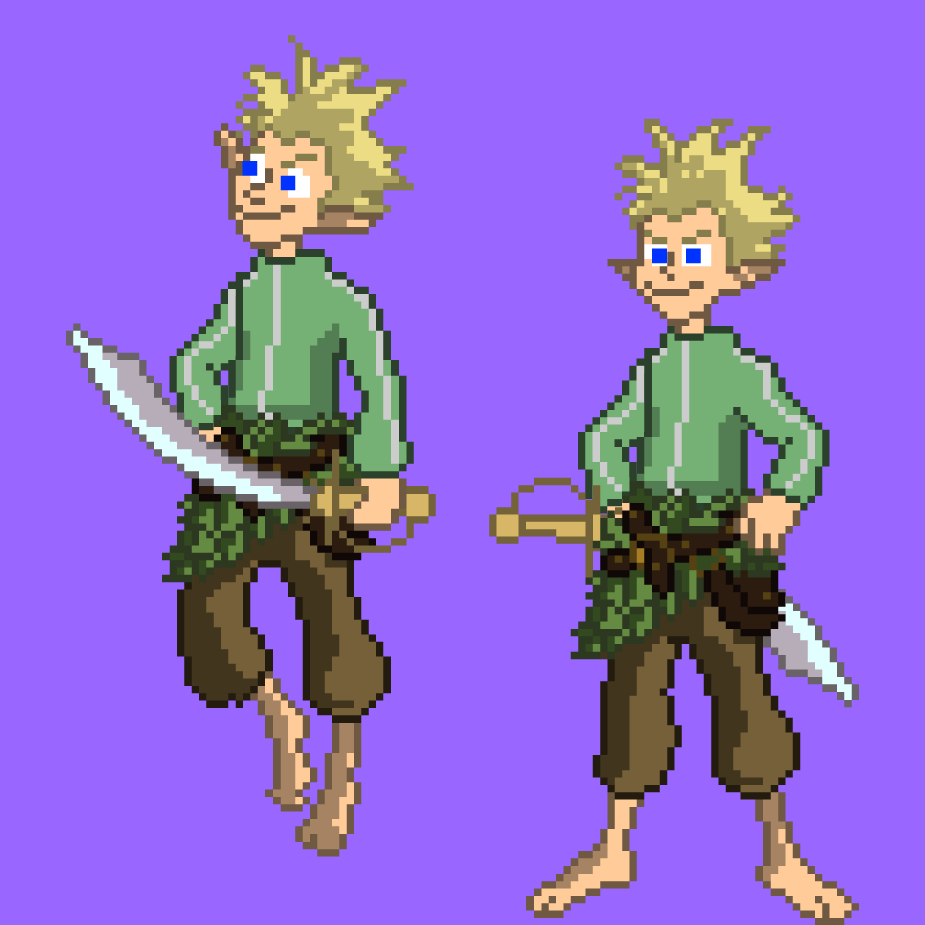 Modern Peter Pan design - pixel art | Scrolller