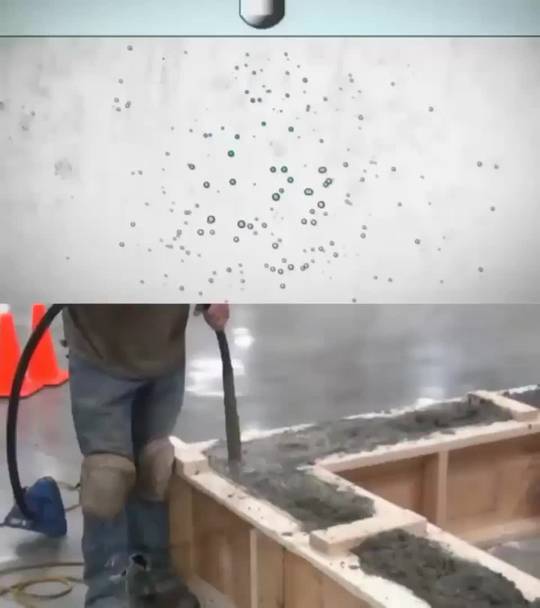 Concrete vibrator to release trapped air and free water | Scrolller