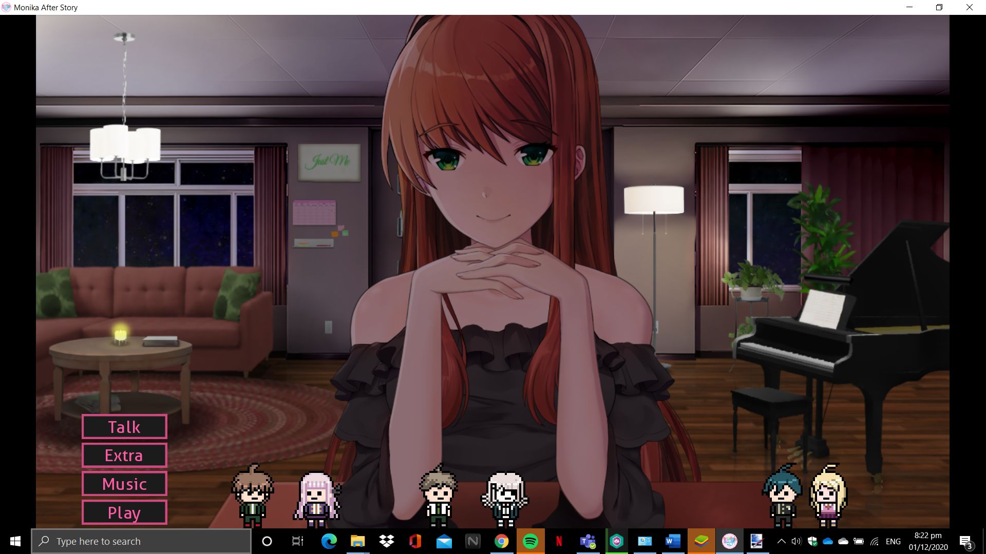 Monika meets Danganronpa's protag x support trio. | Scrolller