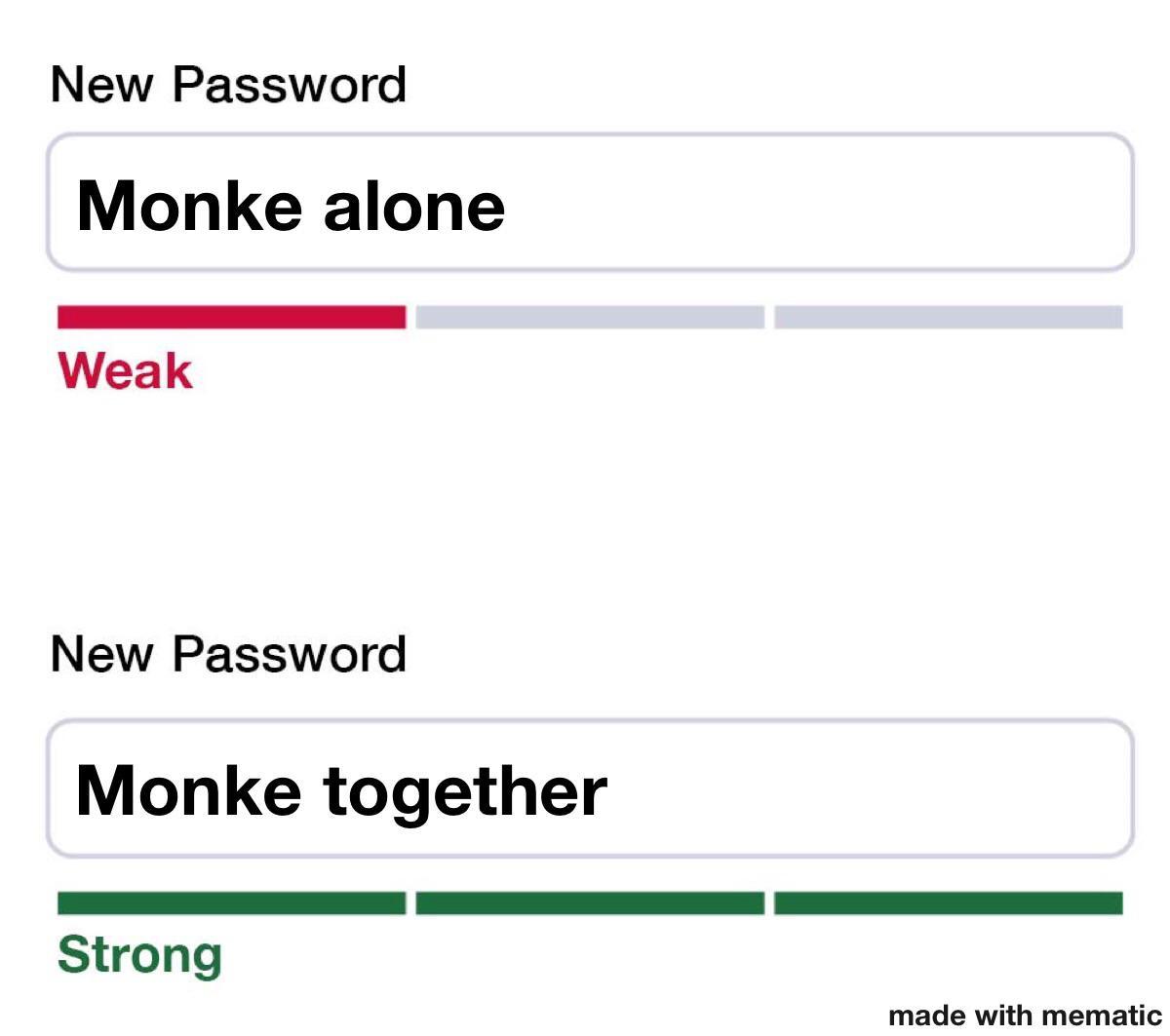 Monke alone weak | Scrolller