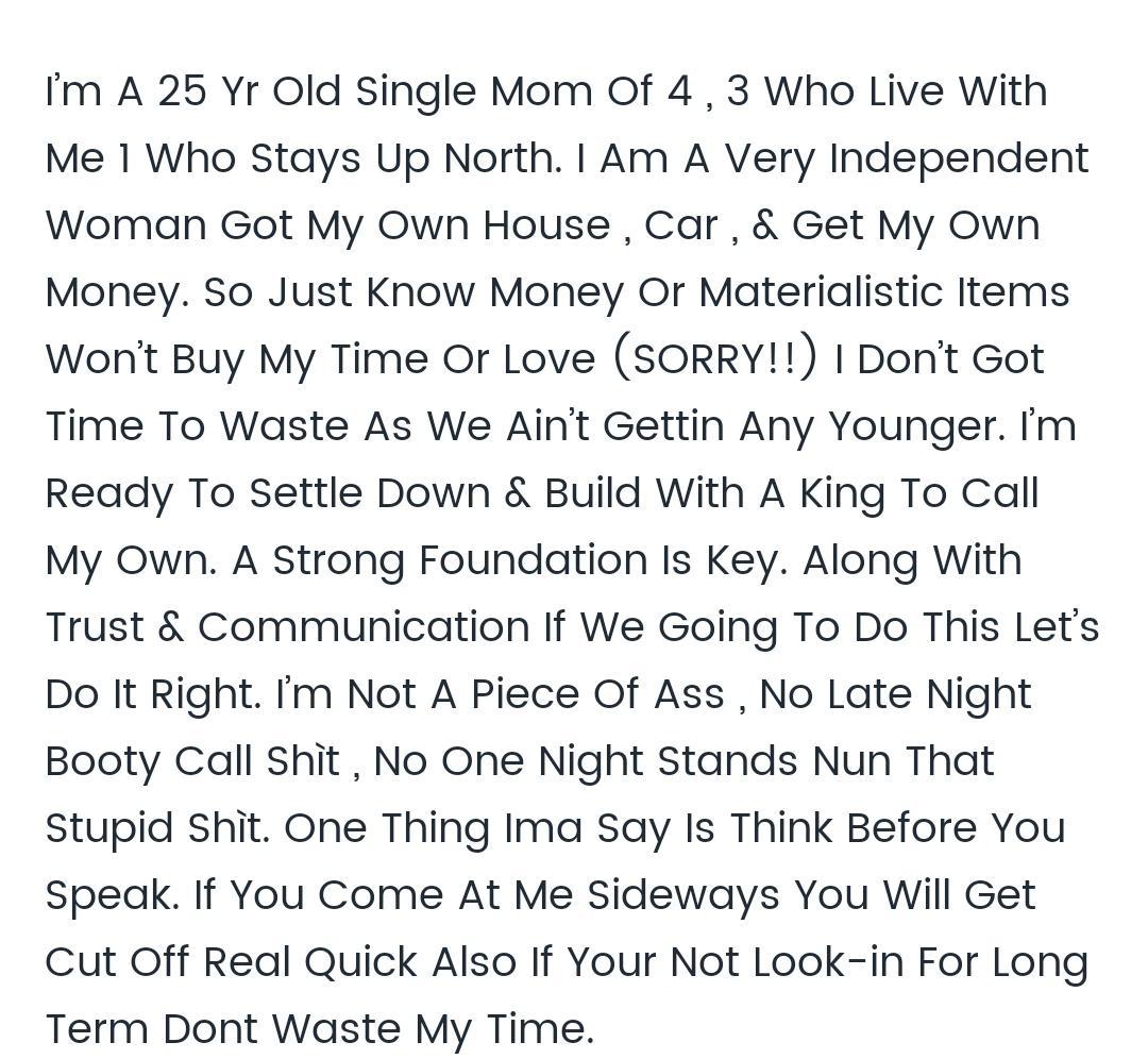 Mother of 4 is ready to settle down | Scrolller