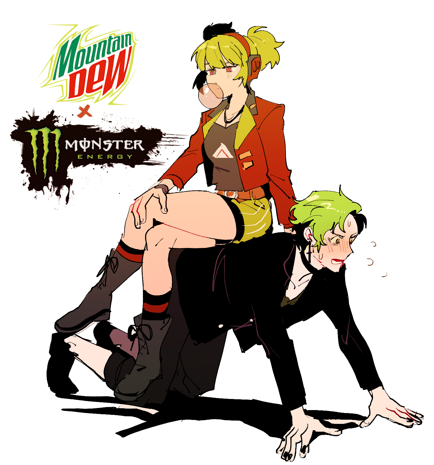 Mountain Dew-Chan and Monster-Kun | Scrolller