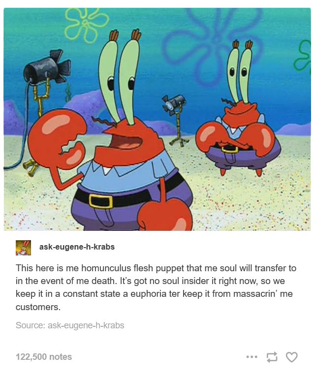 Mr krabs life insurance | Scrolller