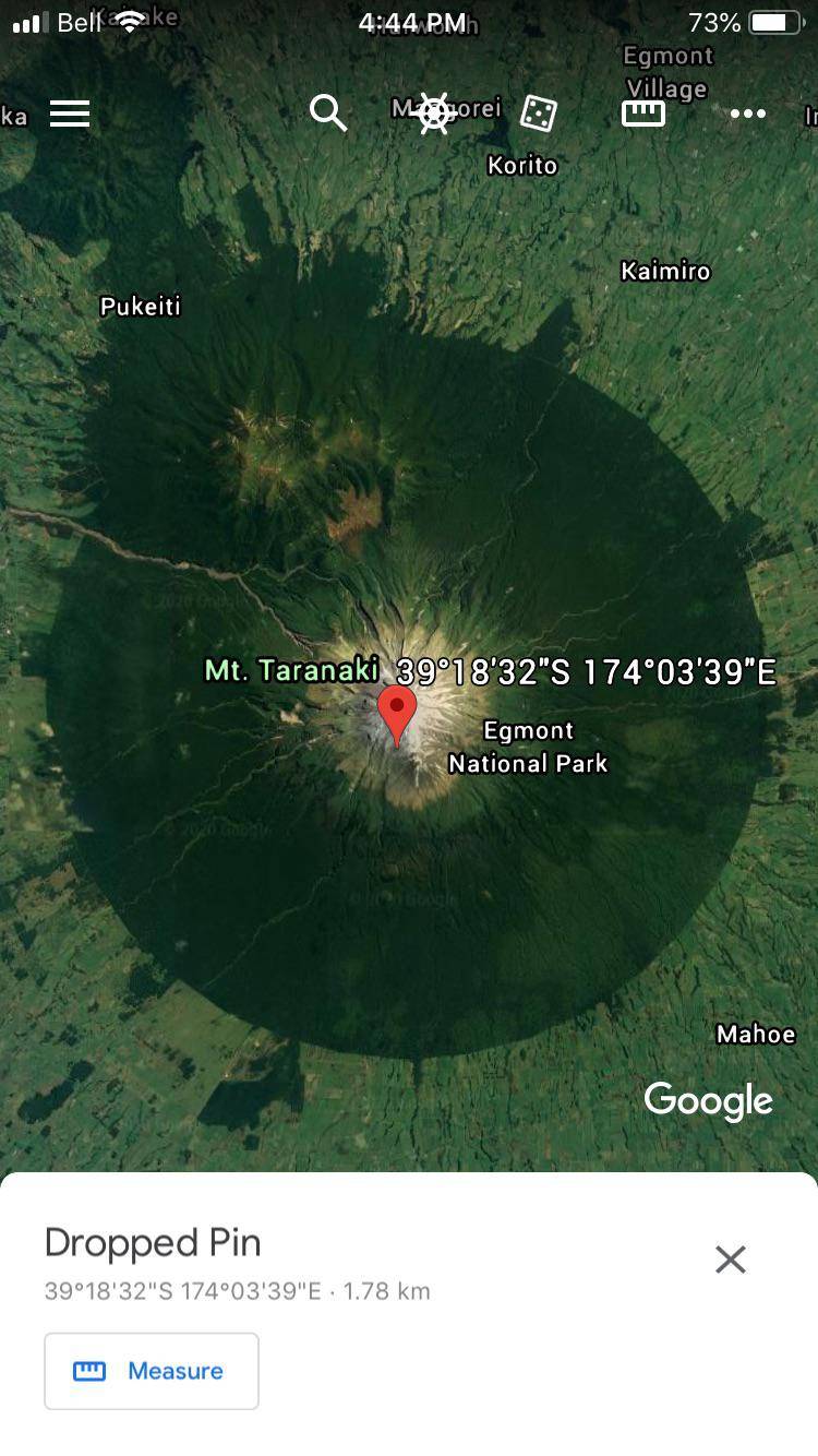 mt. taranaki, an almost perfect circle | Scrolller