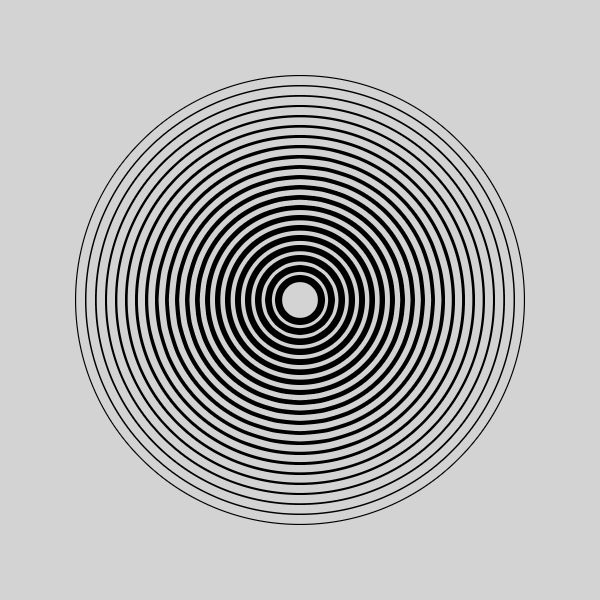 my 1st Creative Coding - Concentric circles | Scrolller