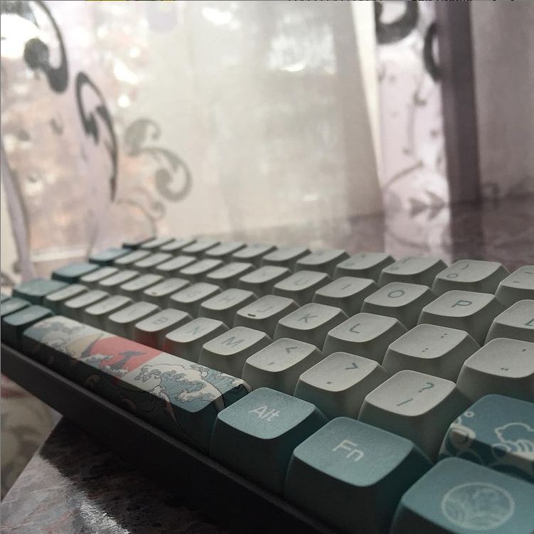 my Anne pro 2 came with keycaps (came with the wrong color but it's ...