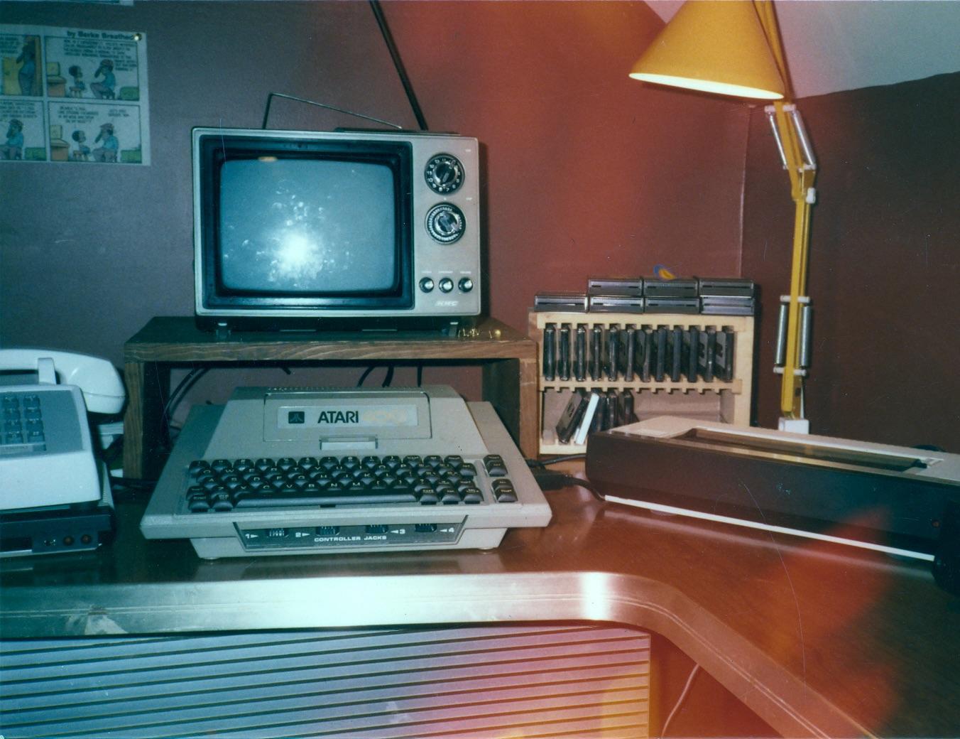 My Atari 400 setup in 1984. This was badass in the day. | Scrolller