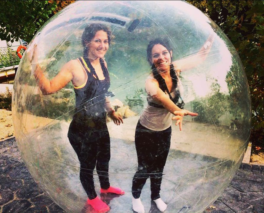My best friend and I working out inside a bubble | Scrolller