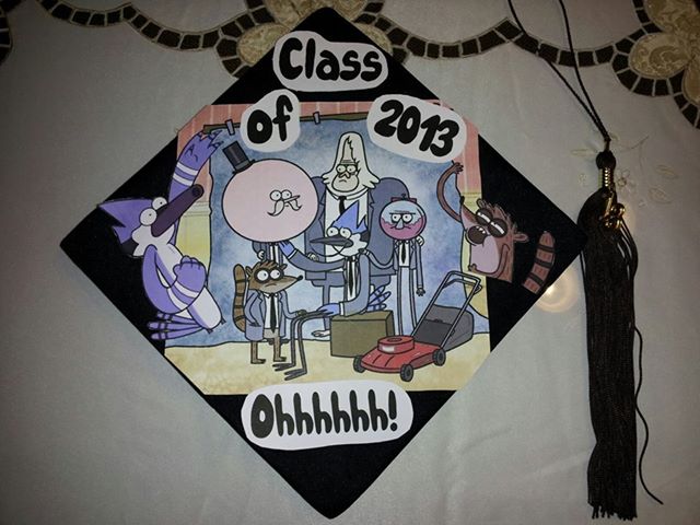 My bro-in-law's "Regular Show" graduation cap | Scrolller