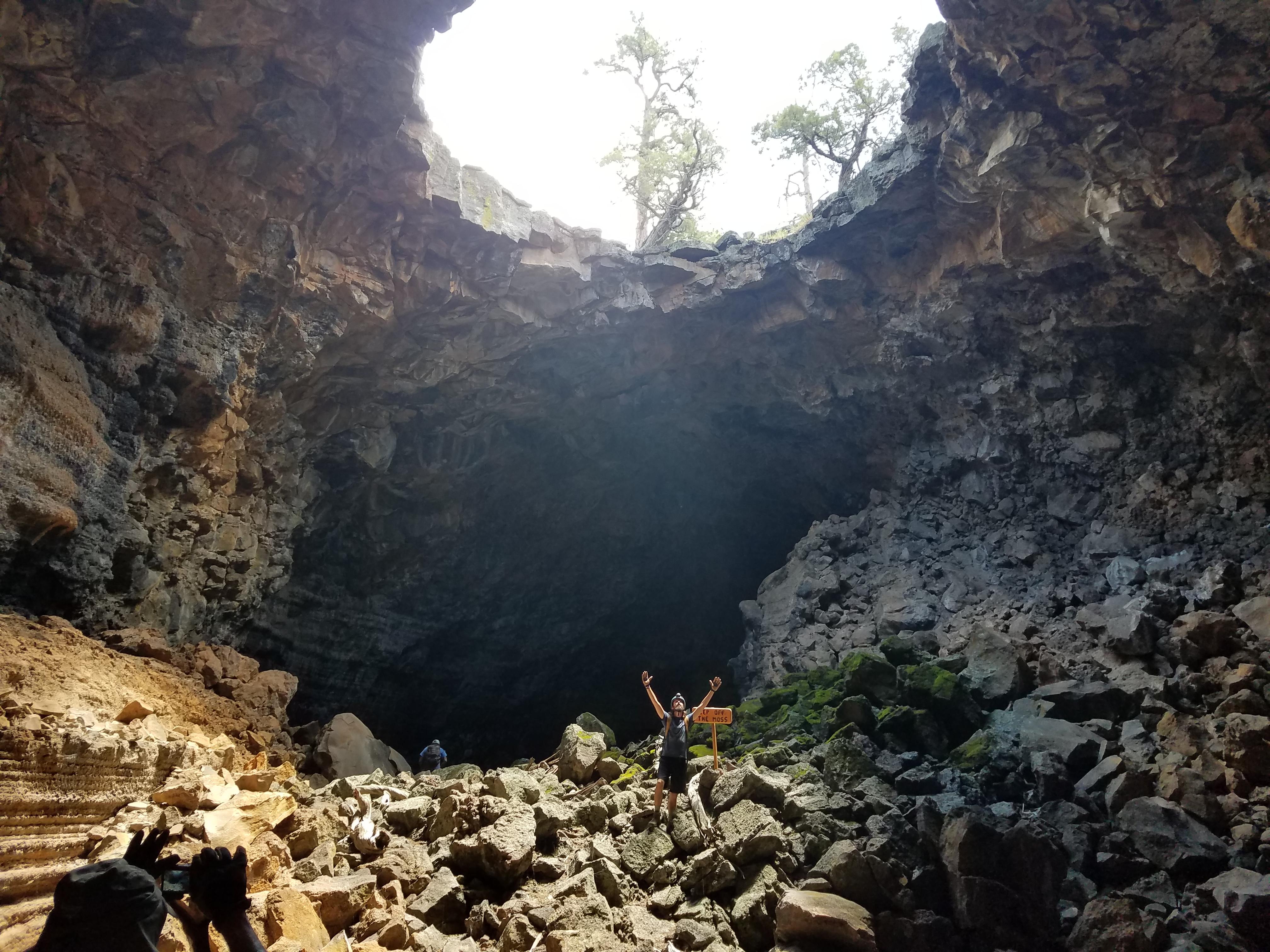 My brother at "The Big Skylight" Cave. | Scrolller