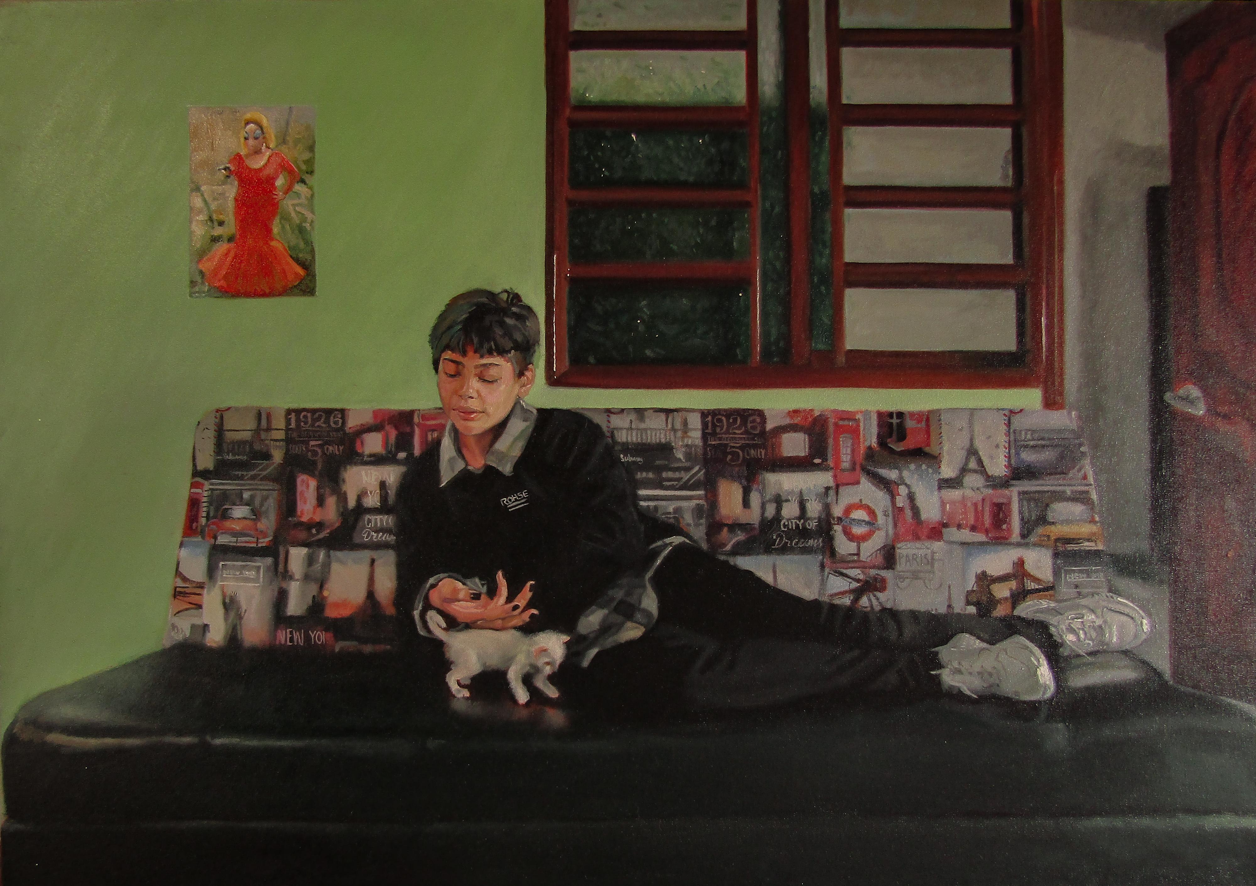 My brother, me, oil on canvas, 2021 | Scrolller