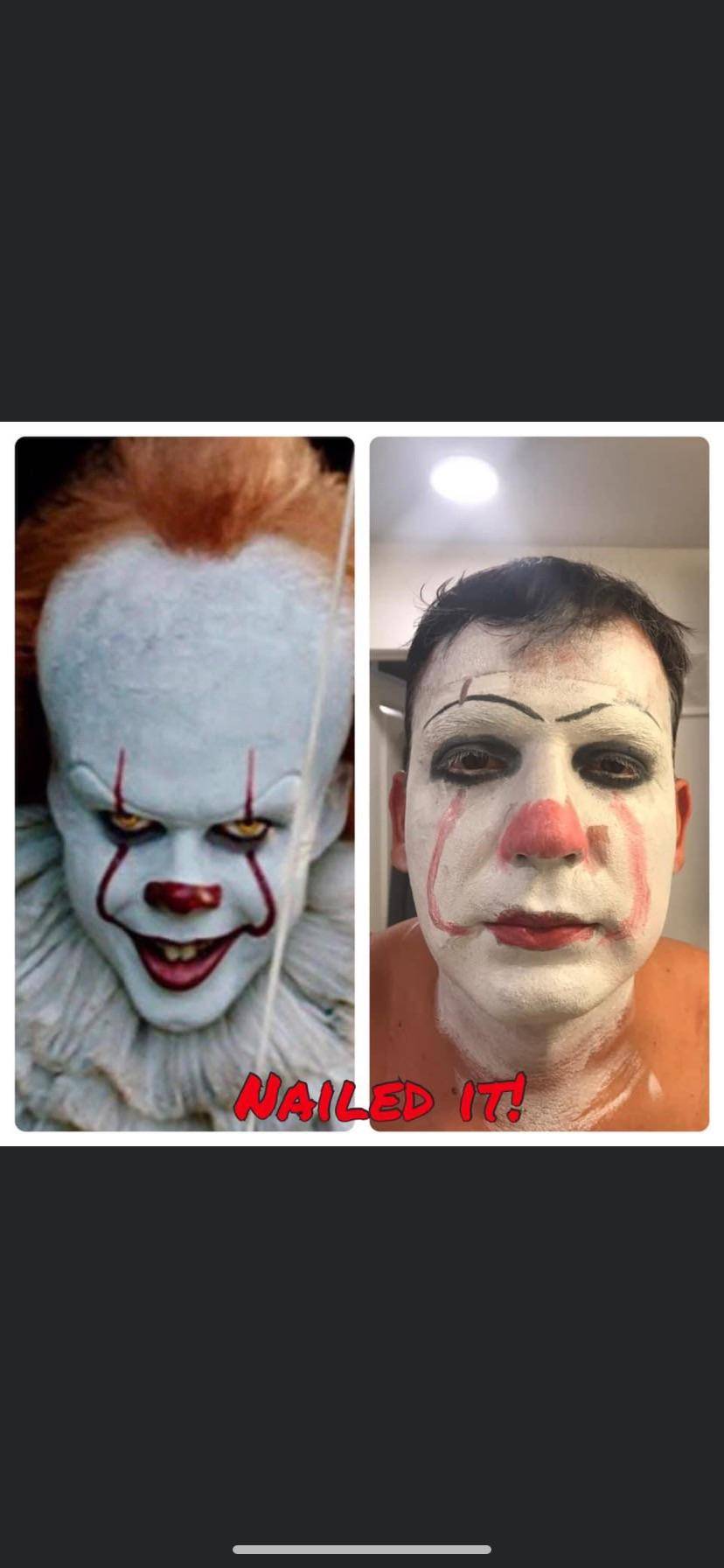 My buddy’s Pennywise makeup | Scrolller