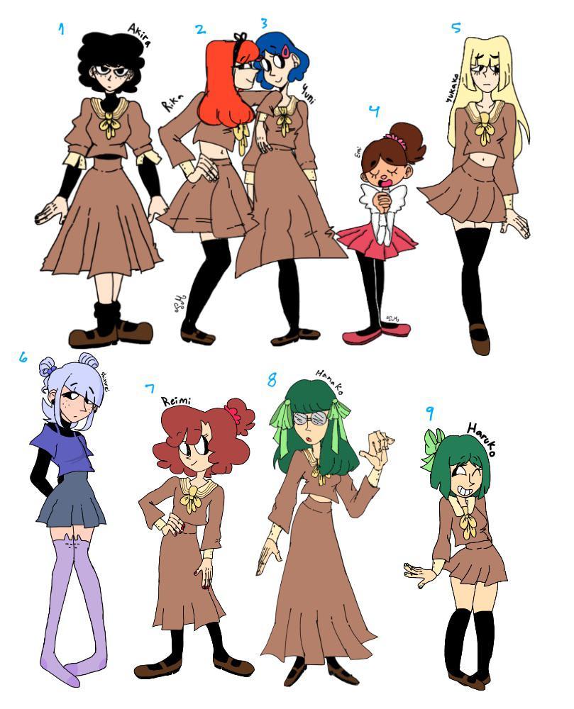 My characters designs for the girls | Scrolller