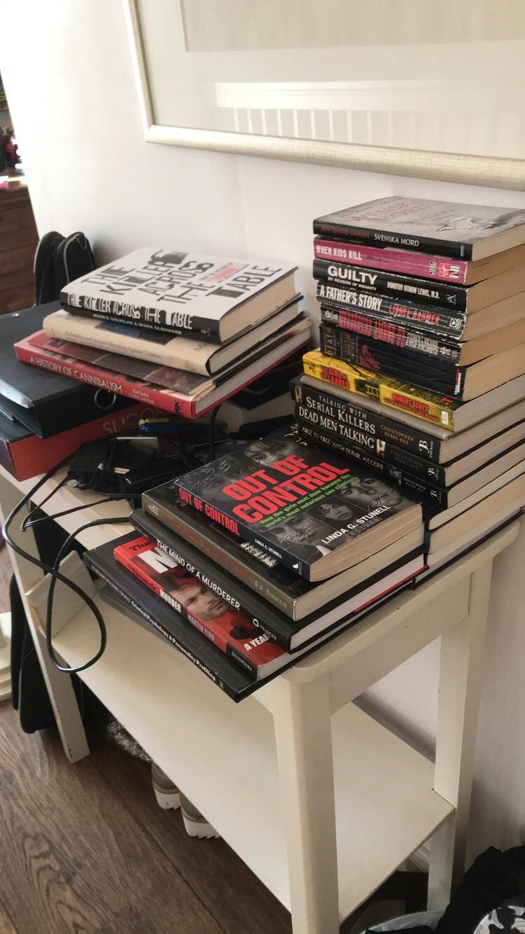My collection of true crime books