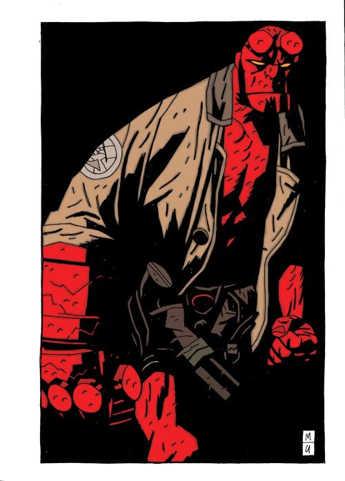 My coloring of Mike Mignola Hellboy | Scrolller