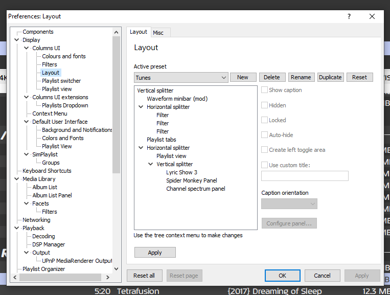 My ColumnsUI layout | Scrolller