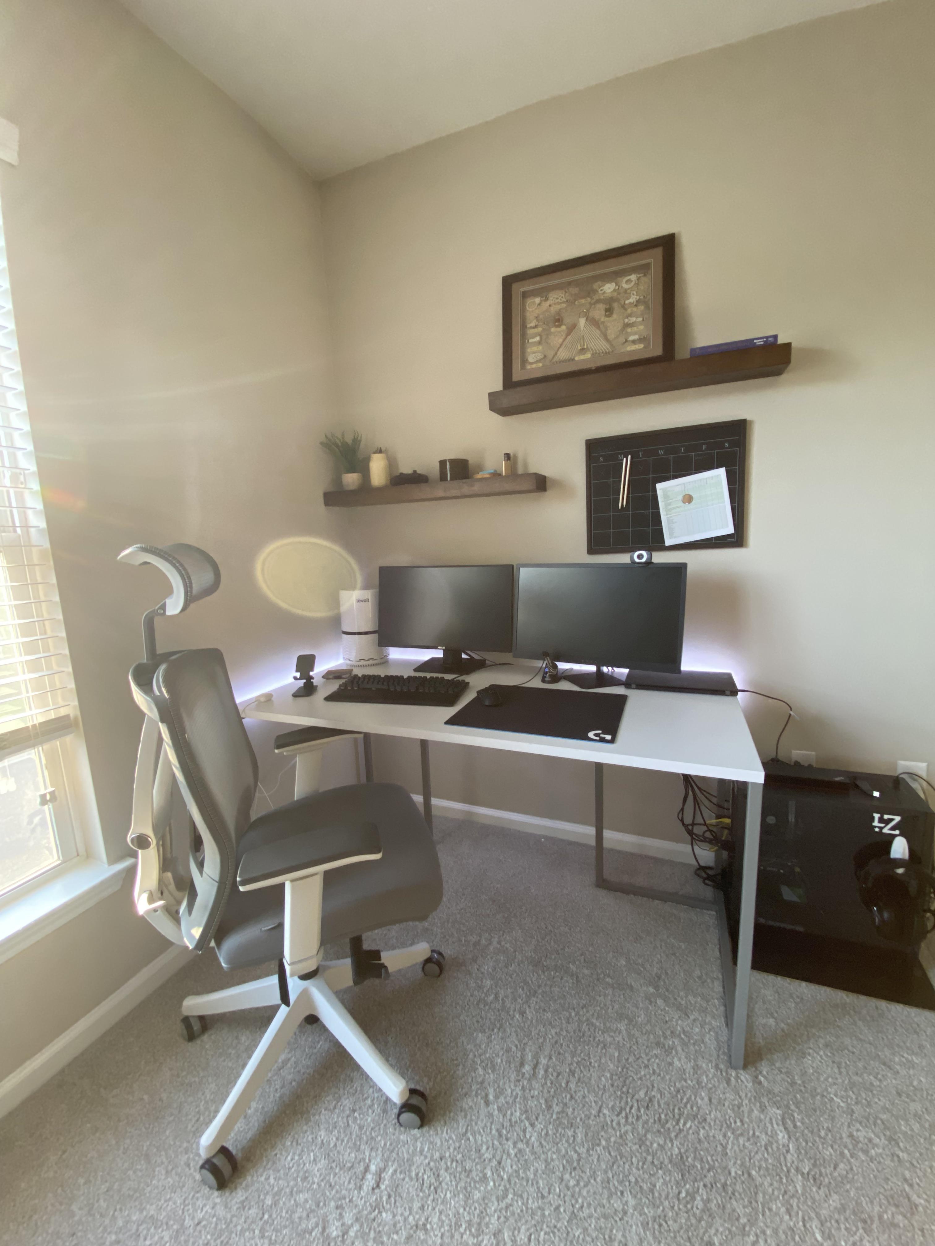 My current WFH/Gaming setup. It’s not perfect but it’s home. | Scrolller