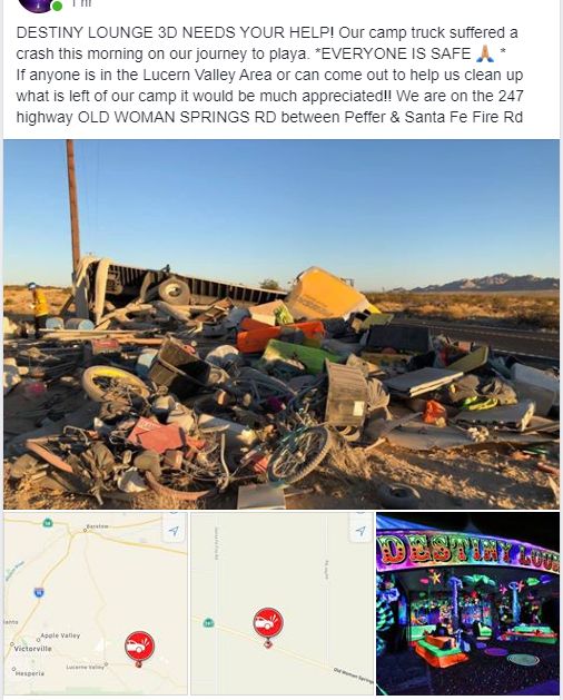 My dear friends with the Destiny Lounge 3D need help. Also, beware high winds on desert roads ...