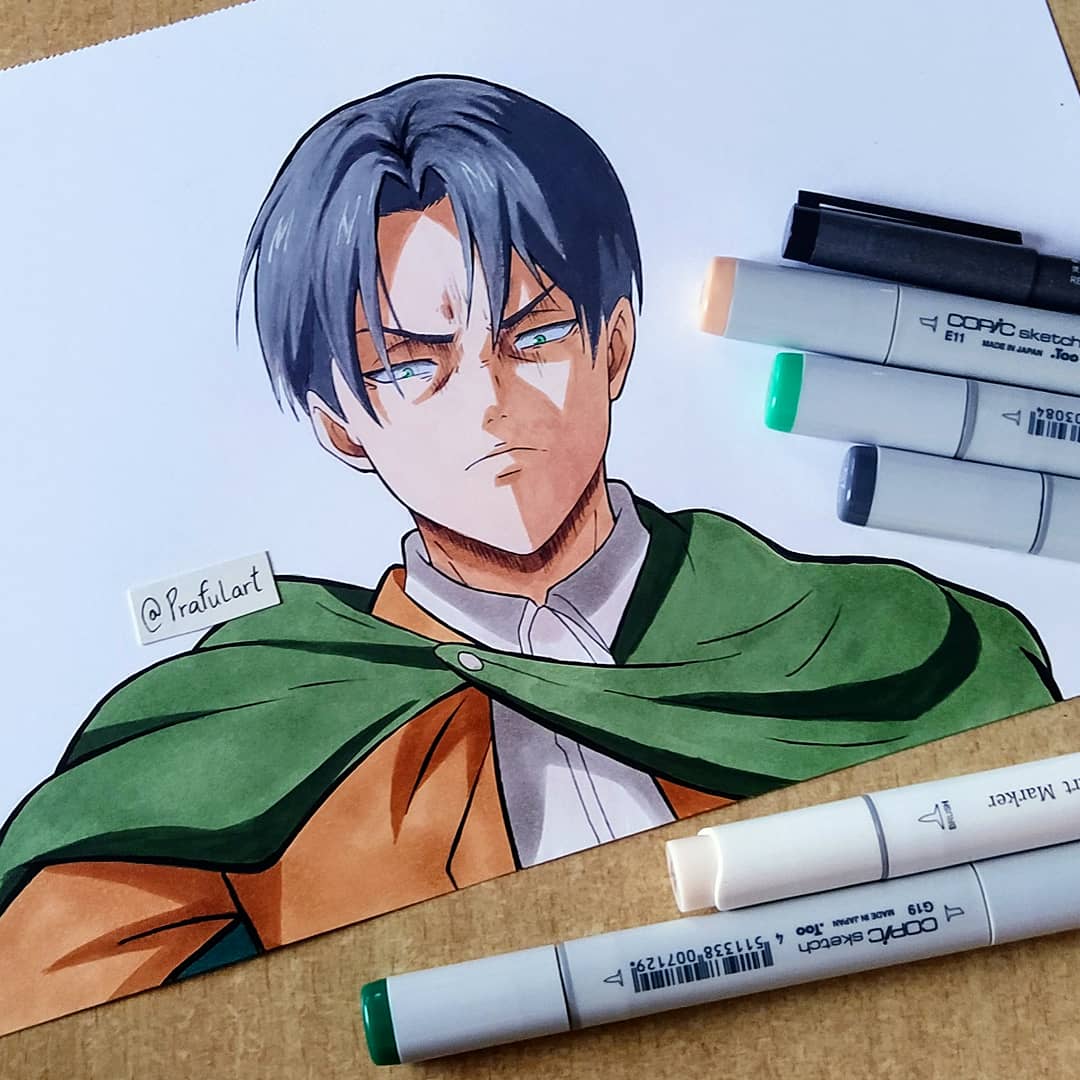 I drew Levi from S4! | Scrolller