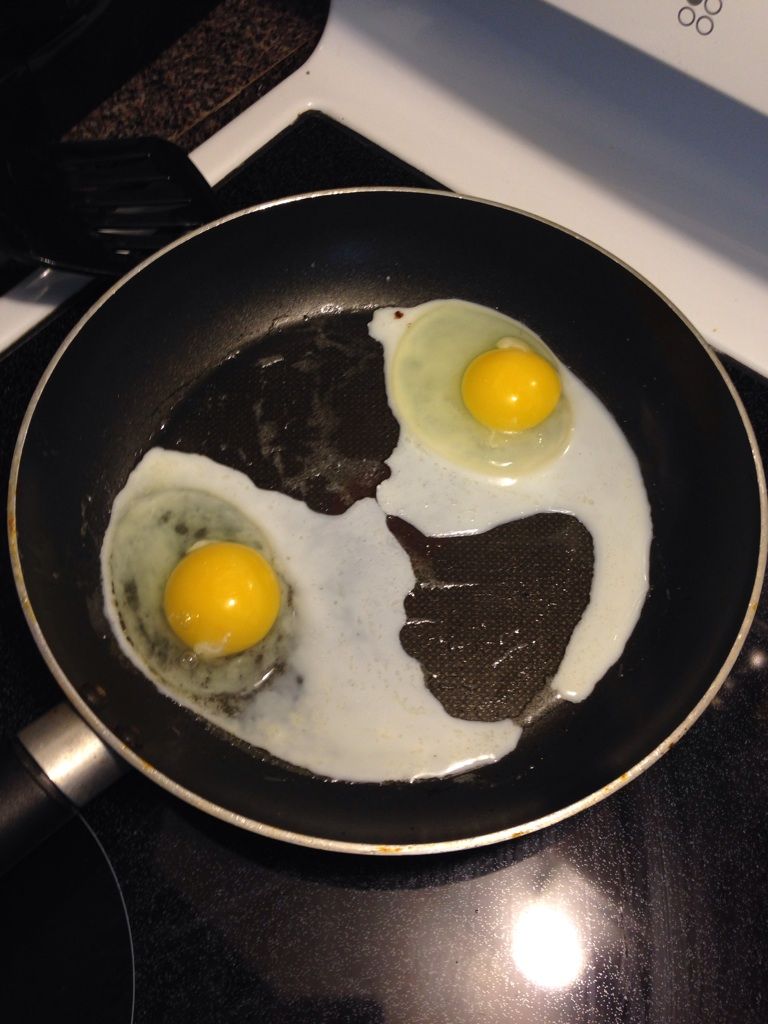 My eggs look like a goofy Spawn. | Scrolller