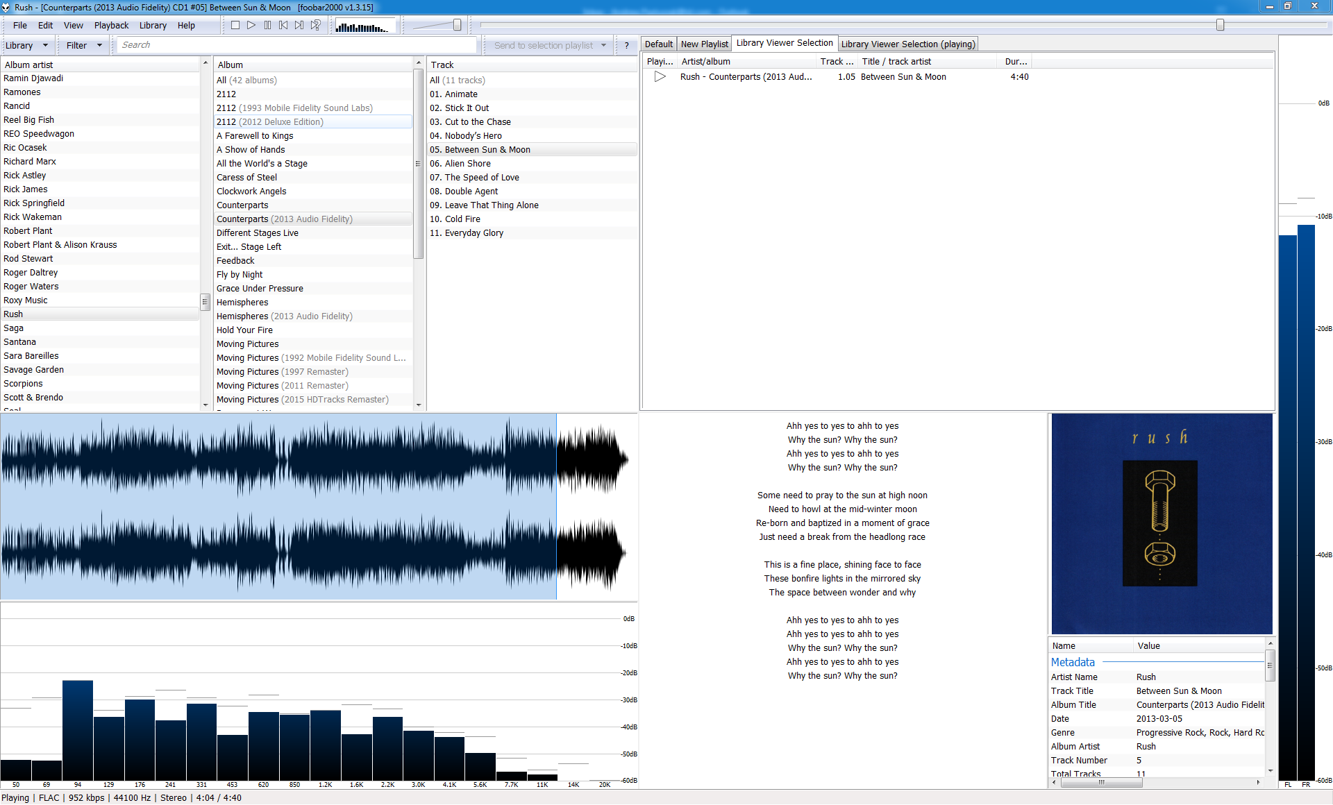 My extremely utilitarian yet functional foobar2000 layout | Scrolller