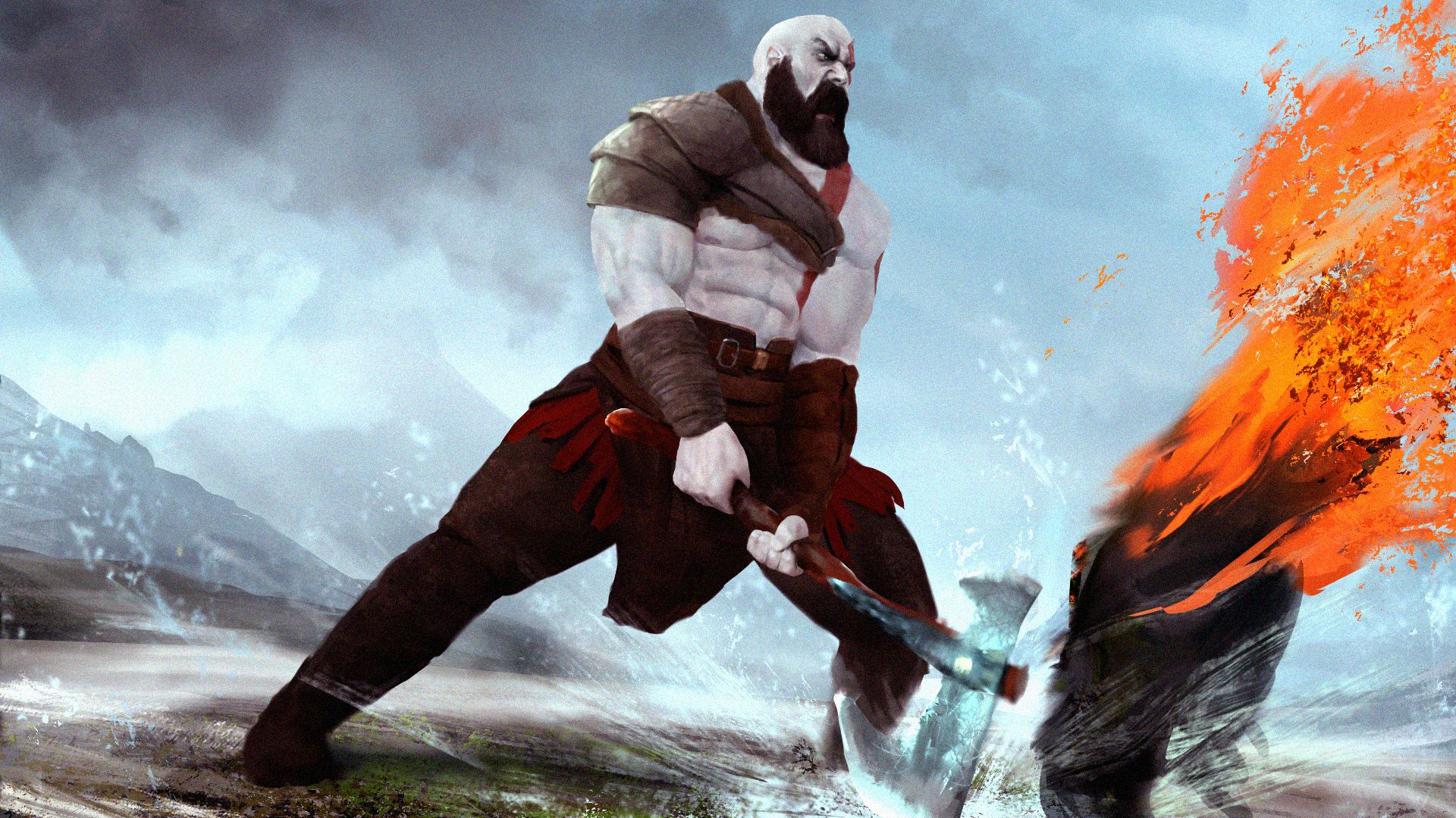 my fan art of kratos, be gentle please | Scrolller