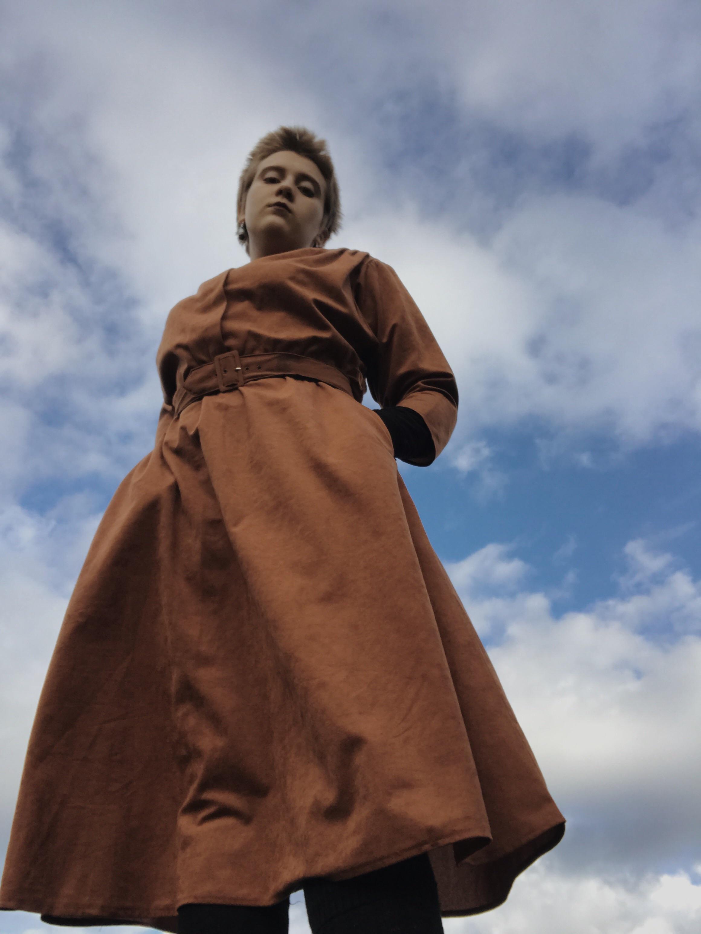 my favorite dress! faux suede, 70s does 40s :-) | Scrolller