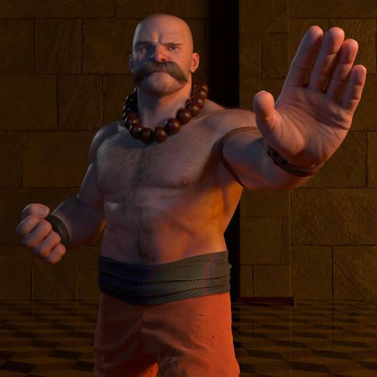 My finished Dwarven monk model | Scrolller