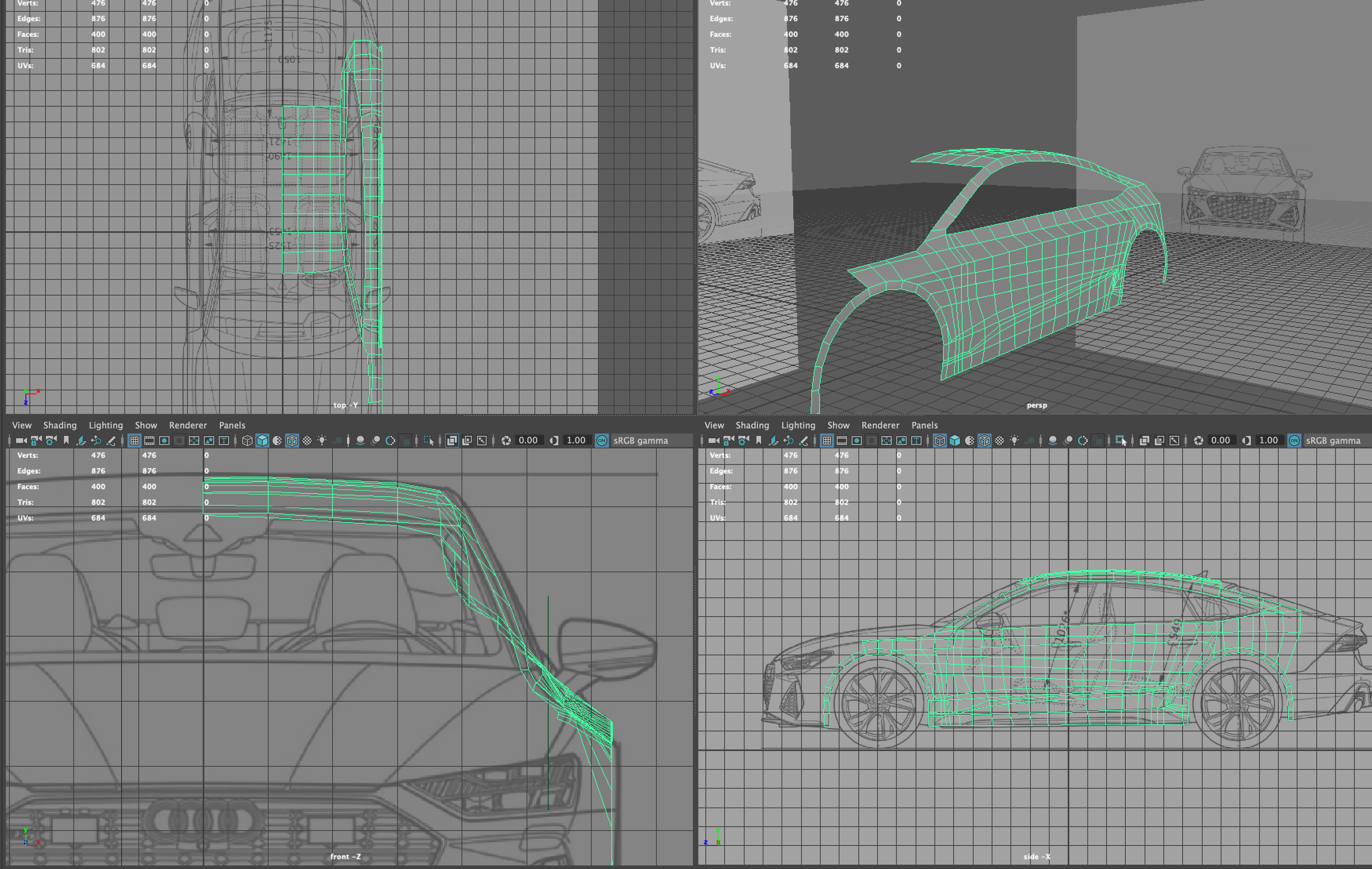 My first attempt modeling a car. I don't know if I'm doing this right. Any advice is appreciated ...